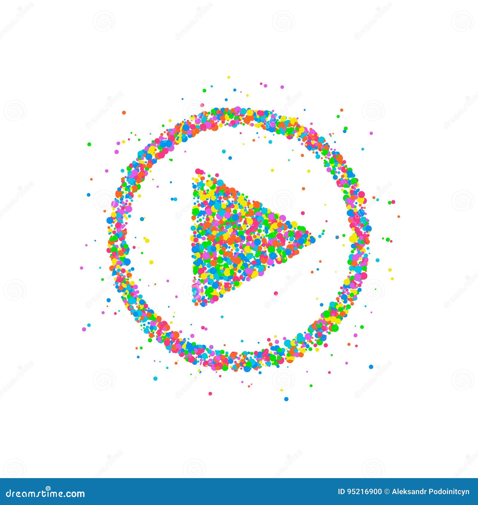 Play button icon stock vector. Illustration of inactive - 95216900