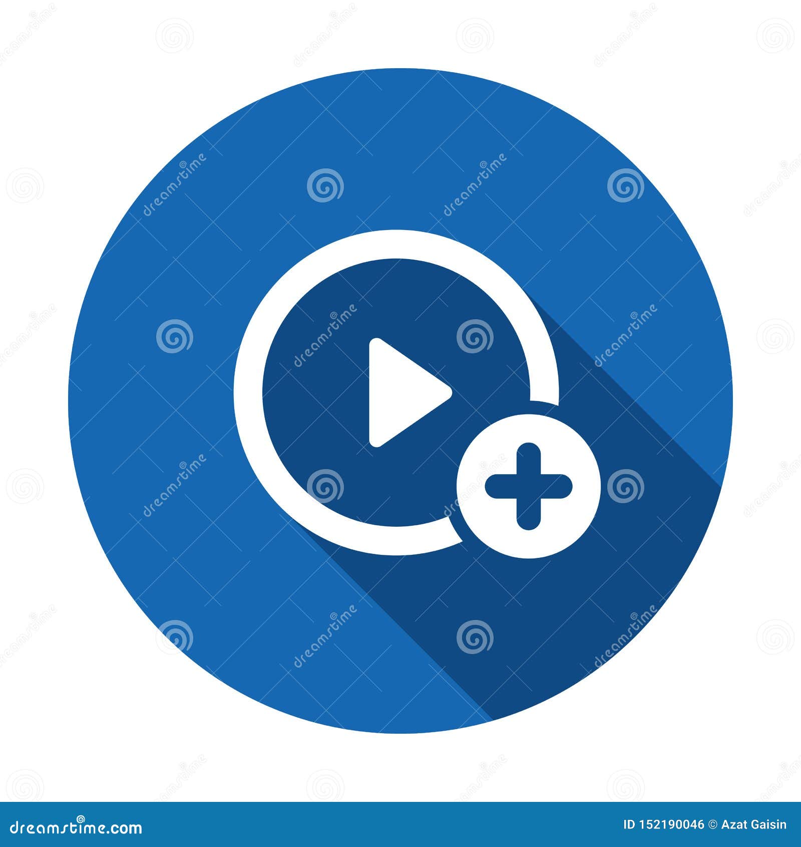 Play Button Icon with Add Sign. Play Button Icon and New, Plus ...