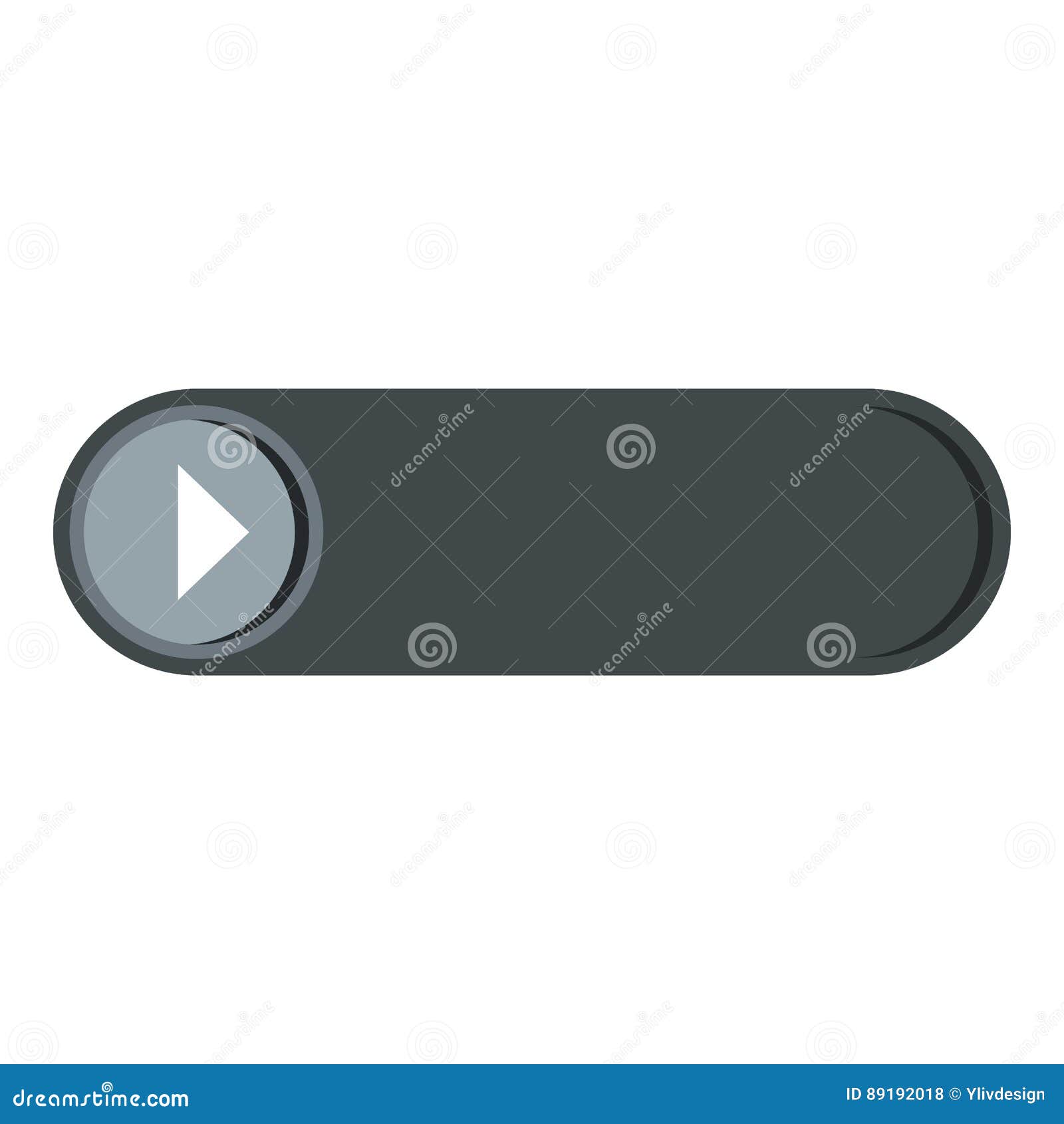 Play Button Icon, Cartoon Style Stock Vector - Illustration of download ...