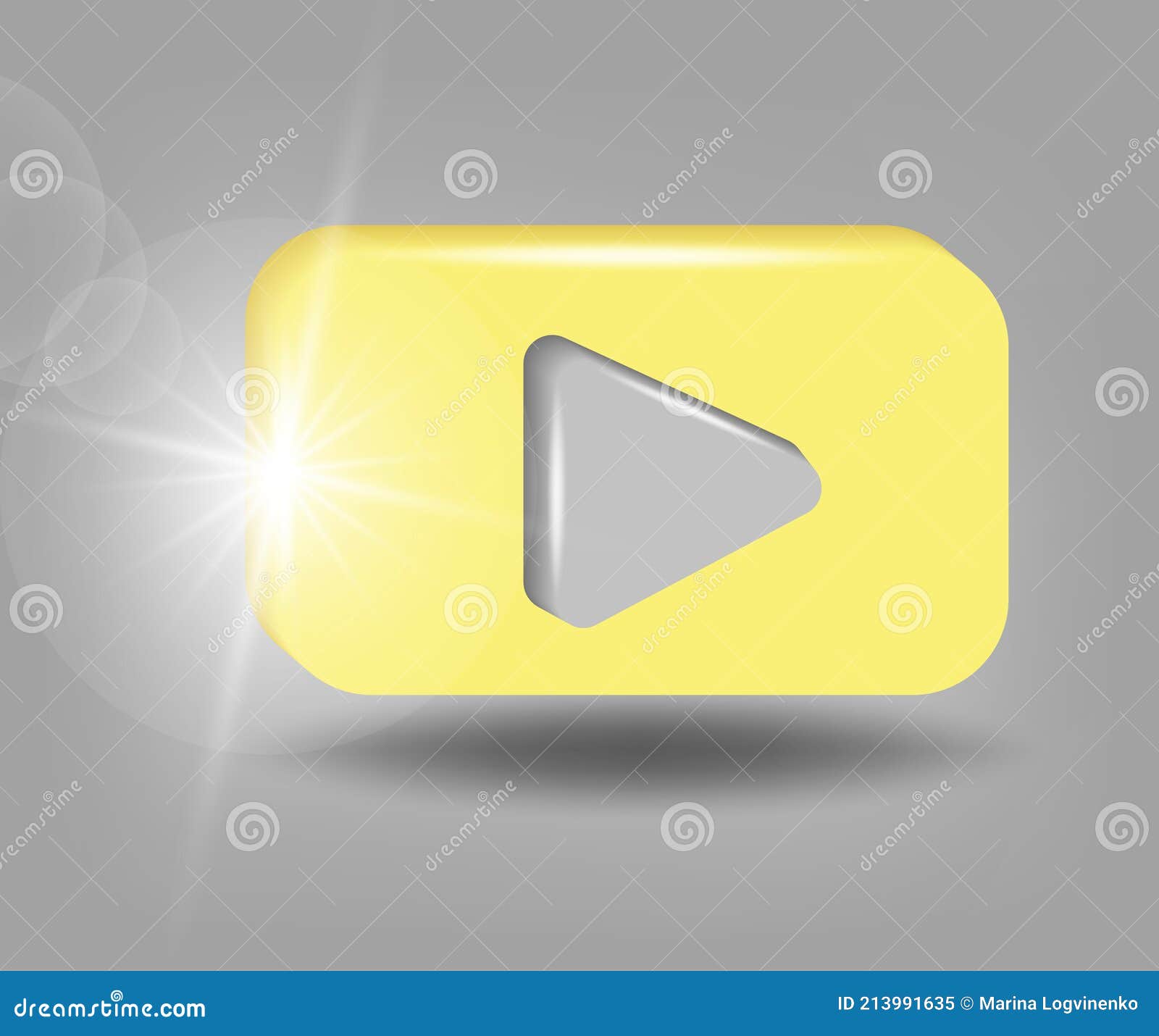 Play button icon. stock vector. Illustration of application - 213991635