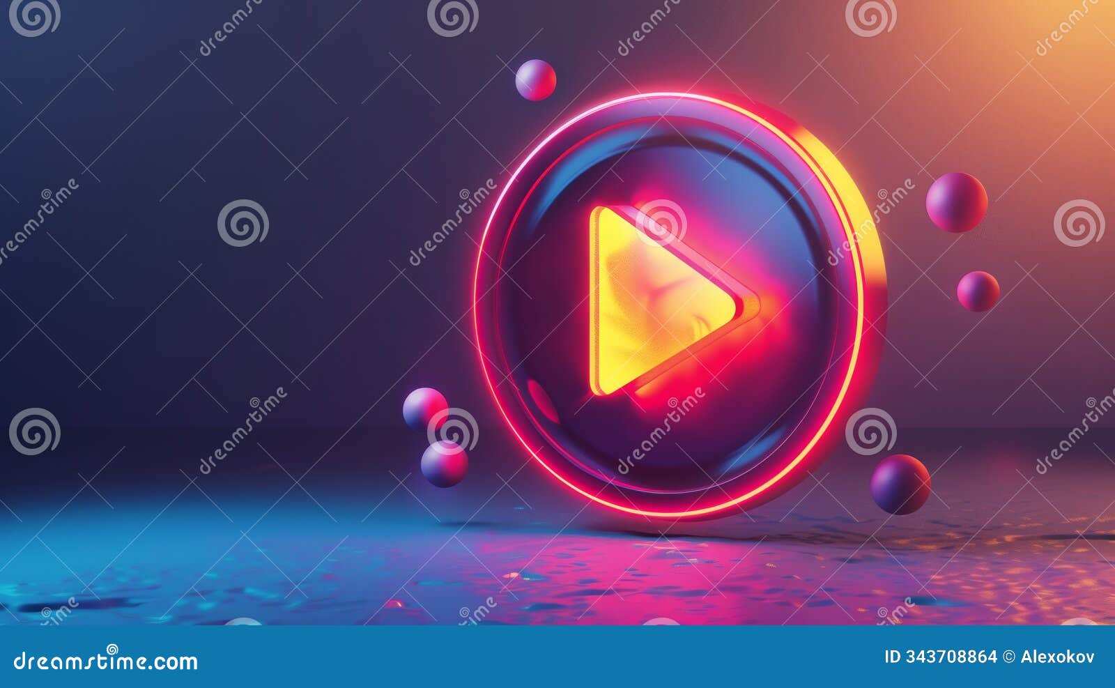 Play Button Icon for Entertainment Generative AI Stock Illustration ...