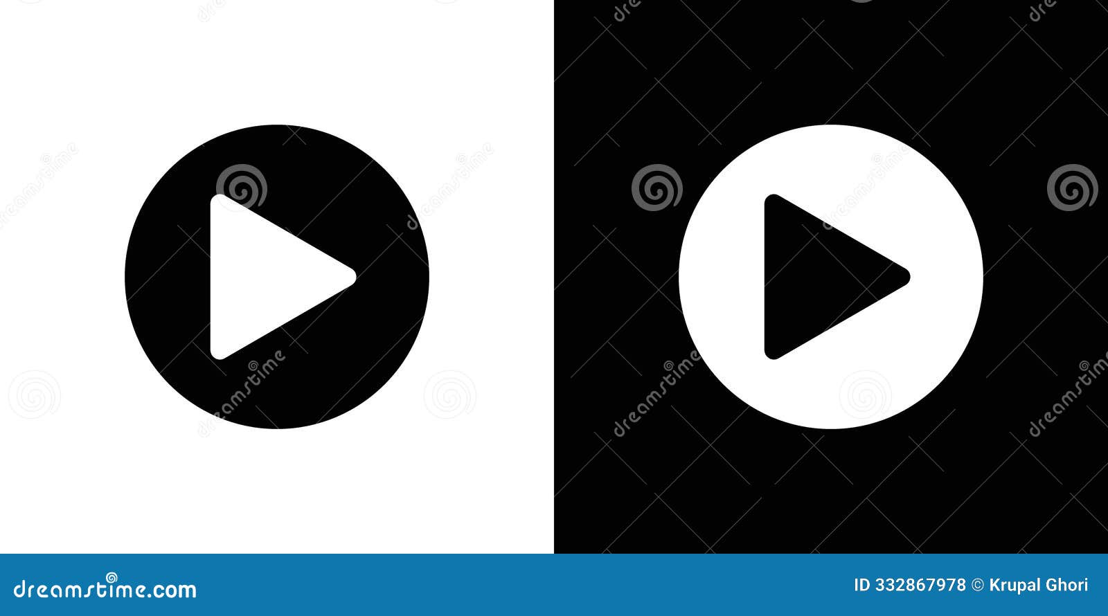 Play Button Icon Logo Set Vector Stock Vector - Illustration of traffic ...
