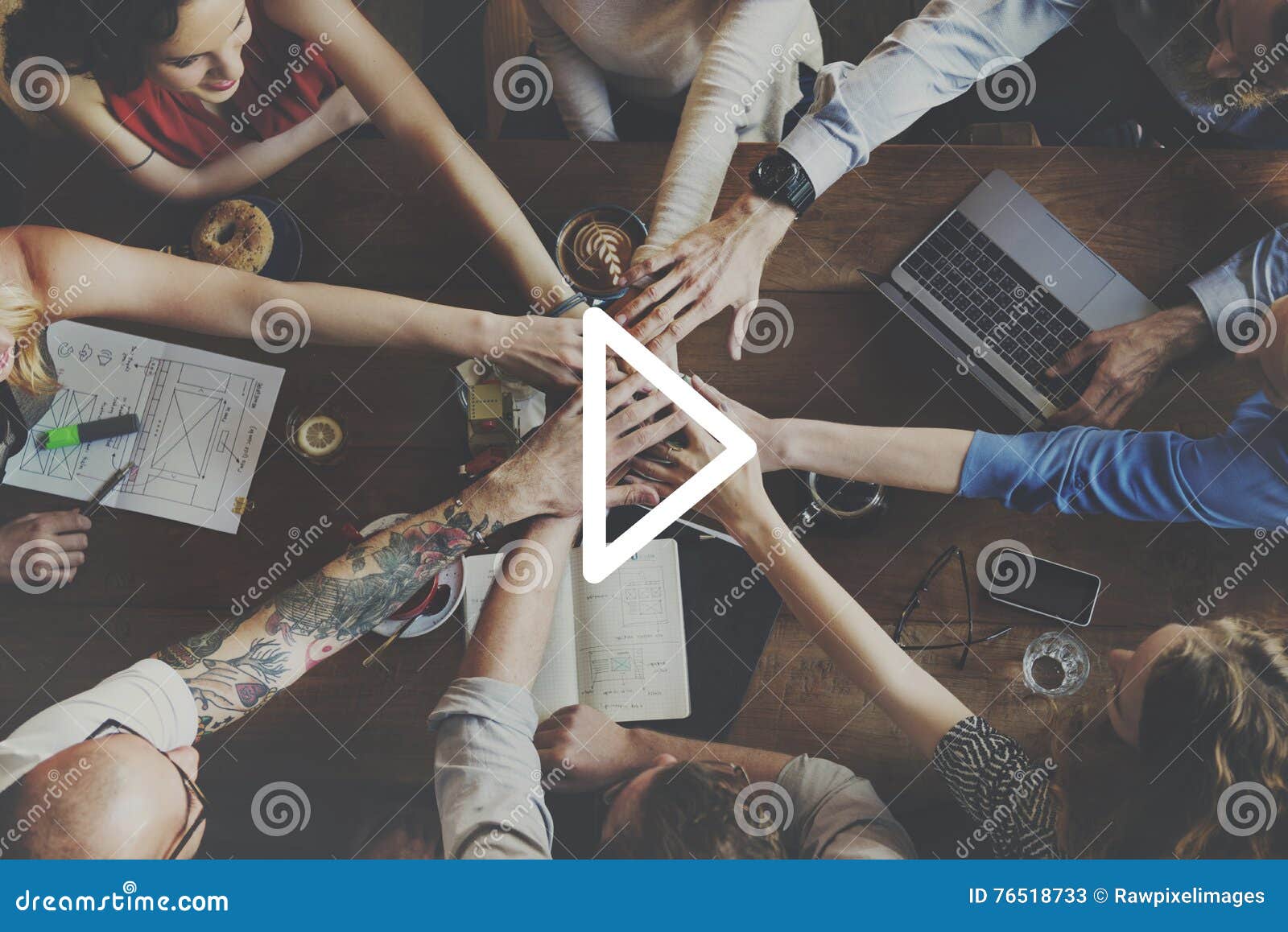 Play Button Icon Multimedia Start Beginning Playing Concept Stock Image ...