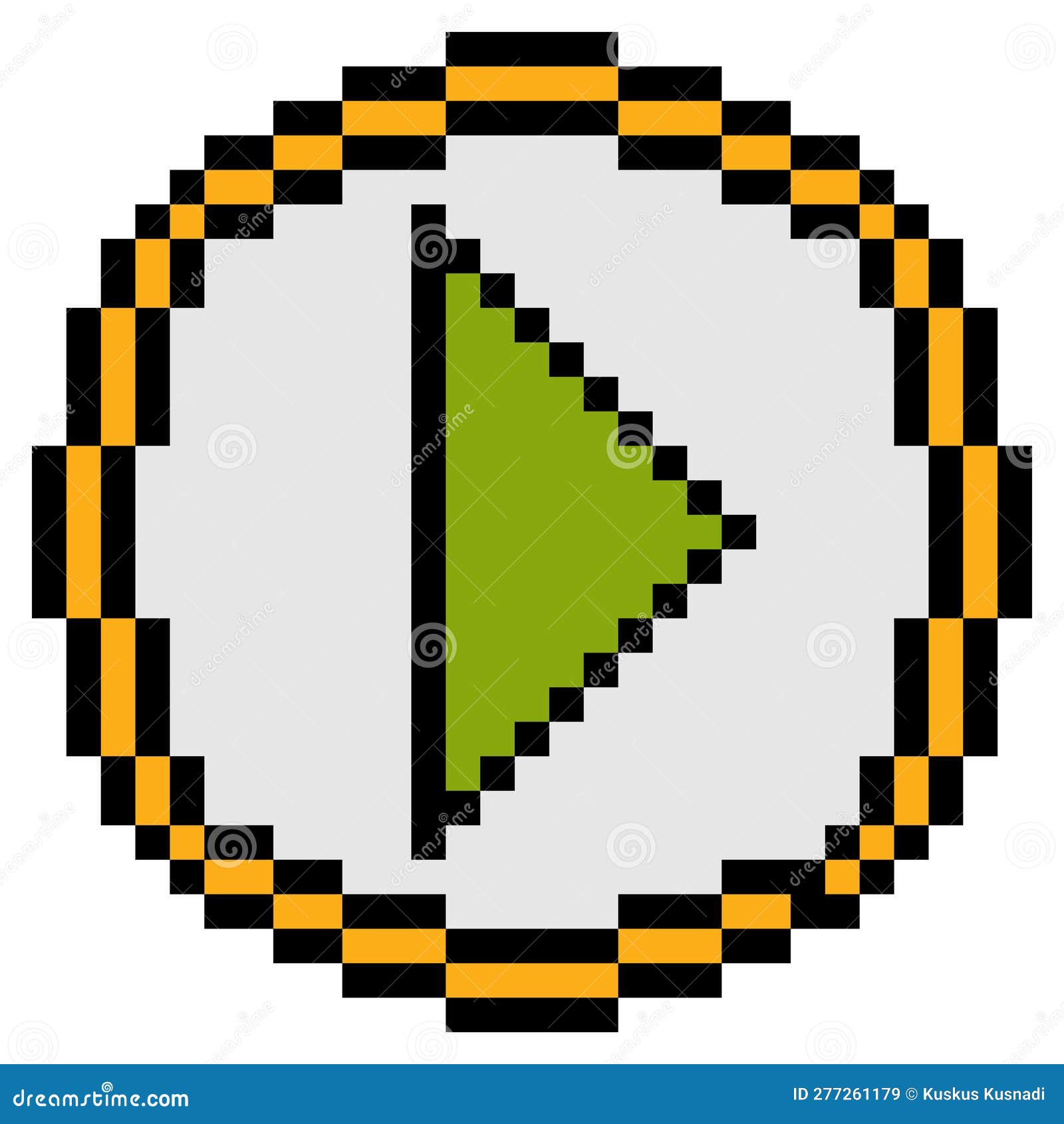 Play Button Icon with Pixel Art Stock Vector - Illustration of computer ...