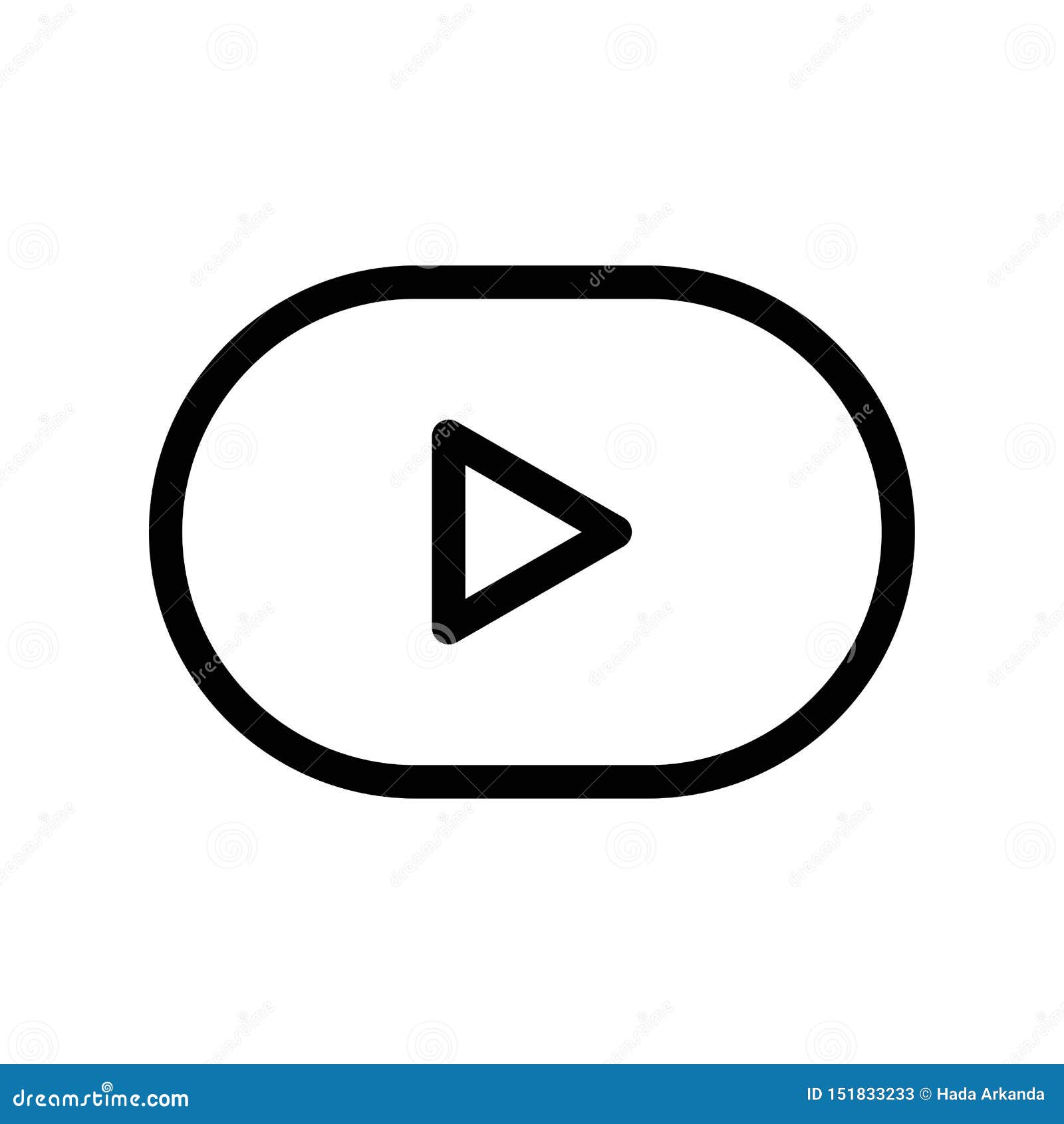 Play Button Icon Vector. Play Video Logo Stock Illustration ...