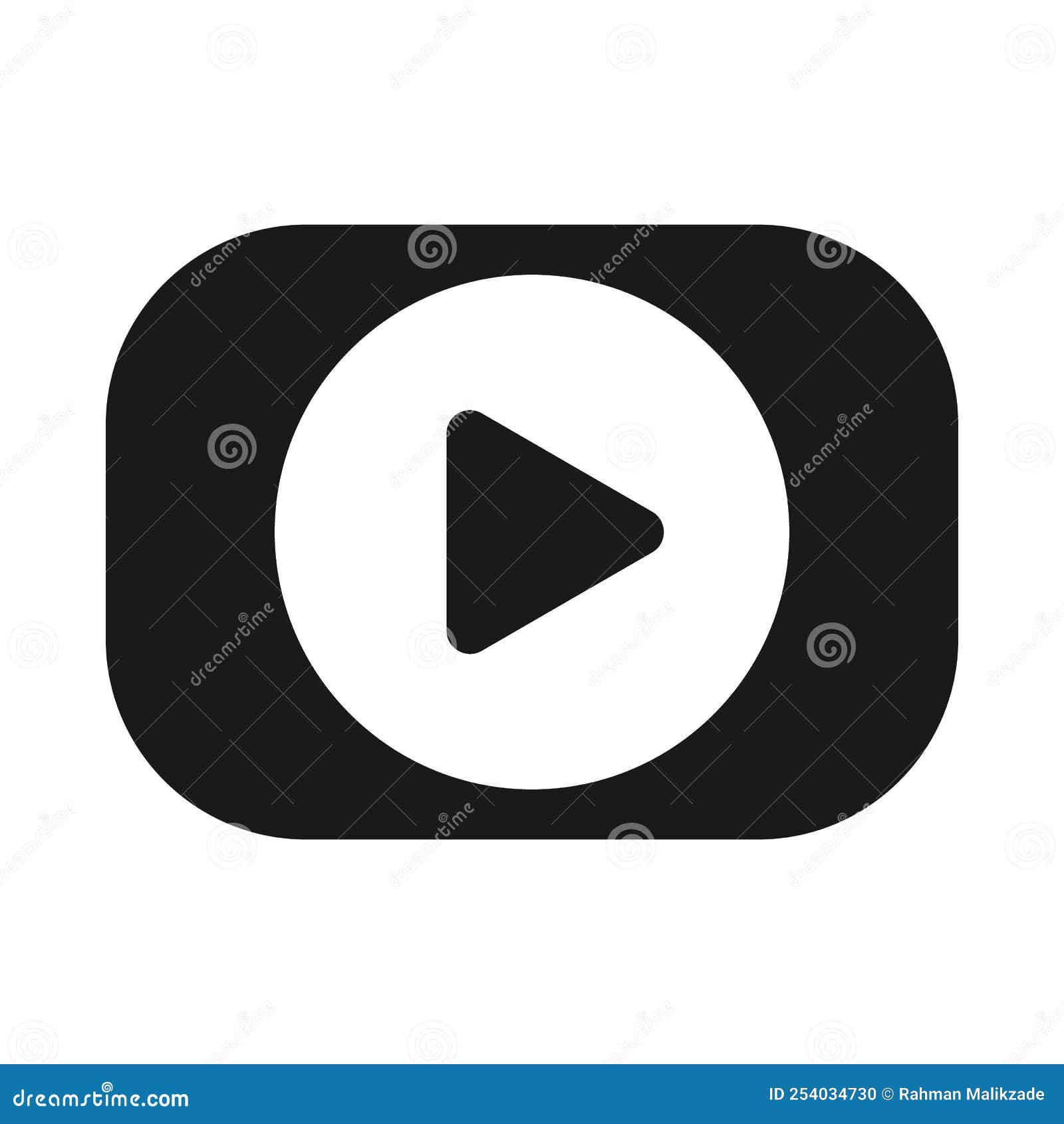 Play Button Icon. Video or Music Player Button Vector Illustration ...