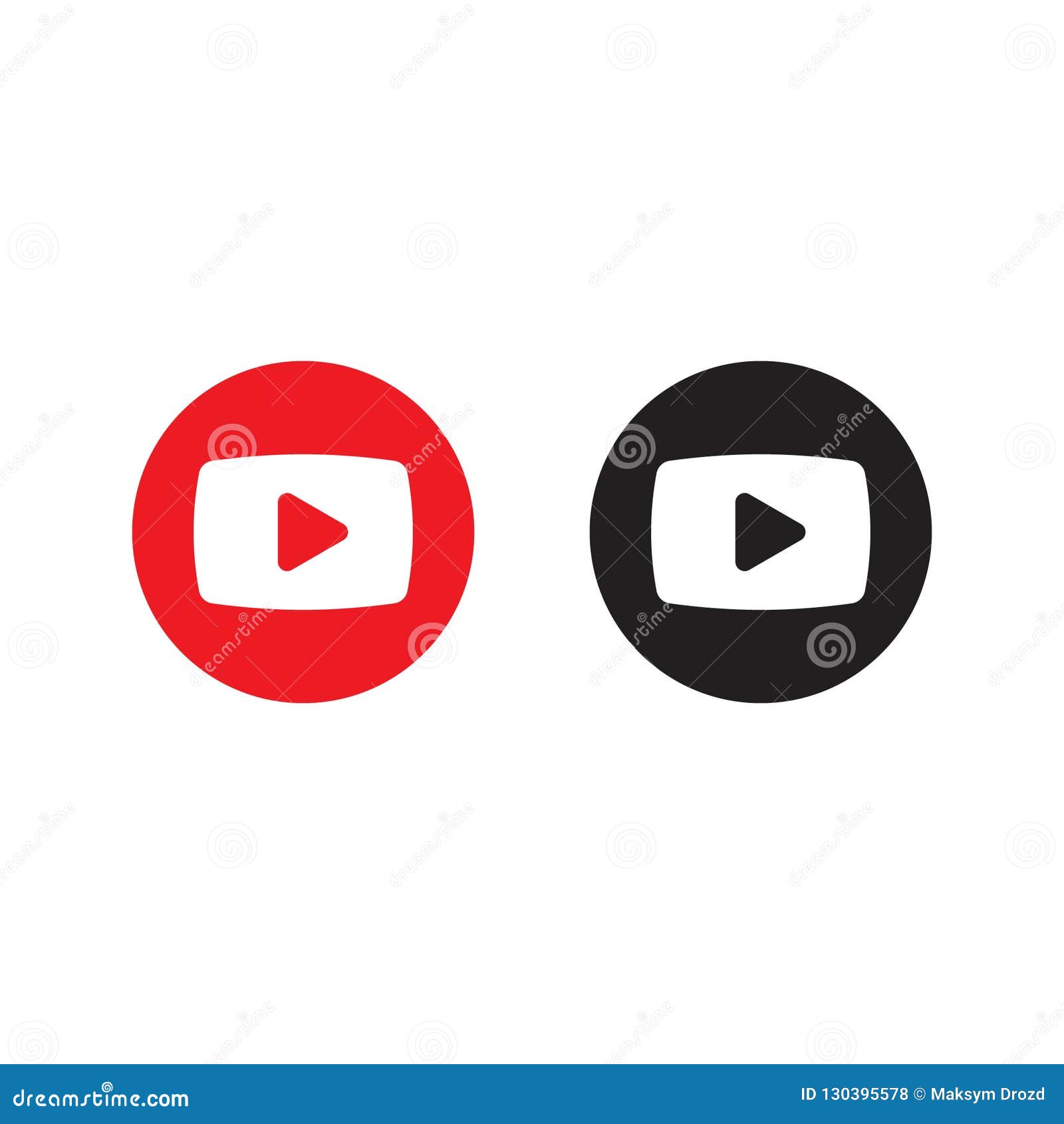 Play Button Icon. Video Pictogram, Flat Vector Sign Isolated On White ... Play Button Icon. Video Pictogram, Flat Vector Sign Isolated On White ...
