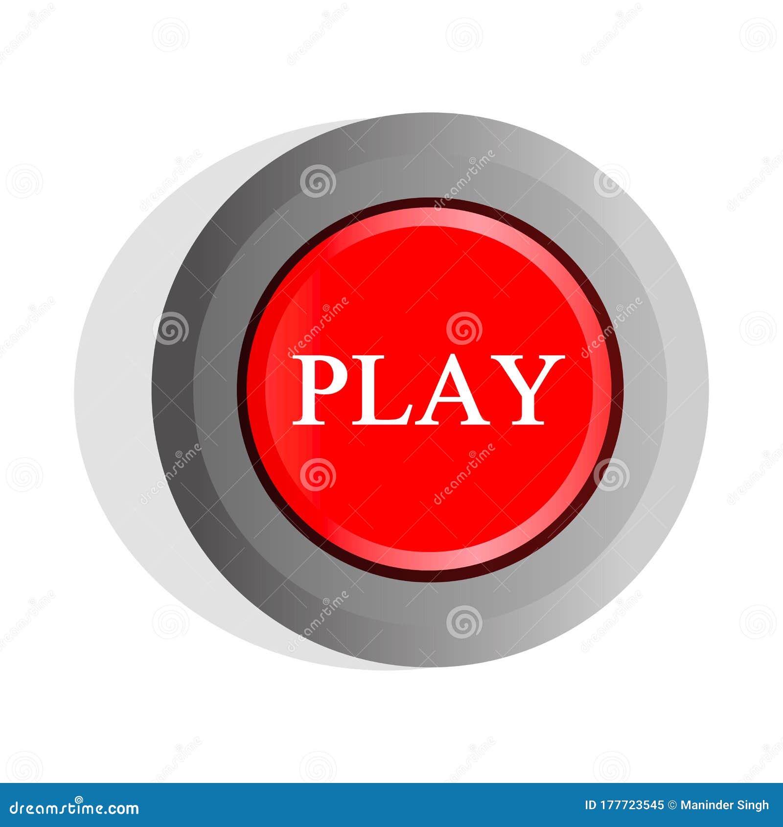 Play Button. stock illustration. Illustration of hide - 177723545
