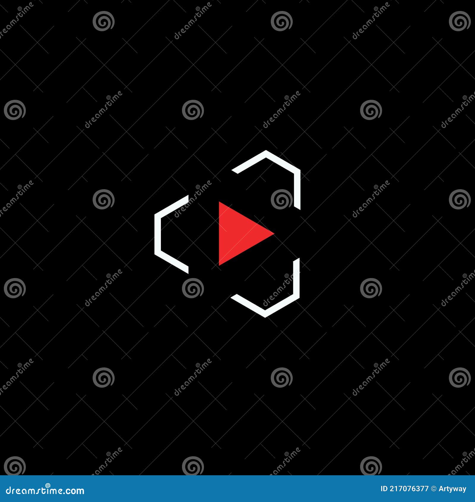 Play Button for Innovation Technology Interface. Start and Launch Icon ...