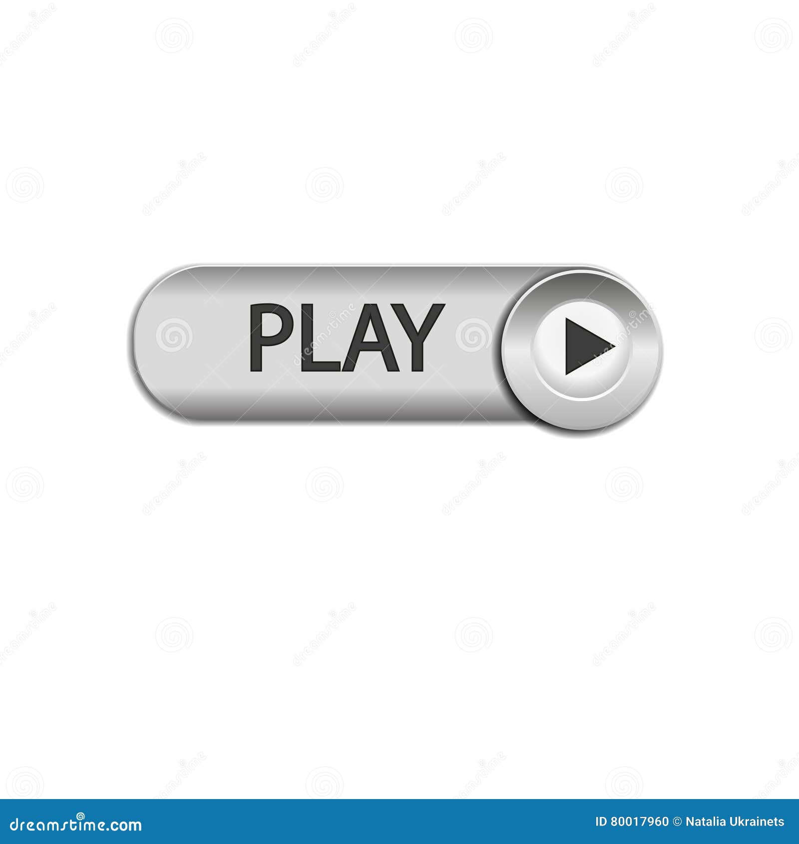Play button stock vector. Illustration of music, multimedia - 80017960