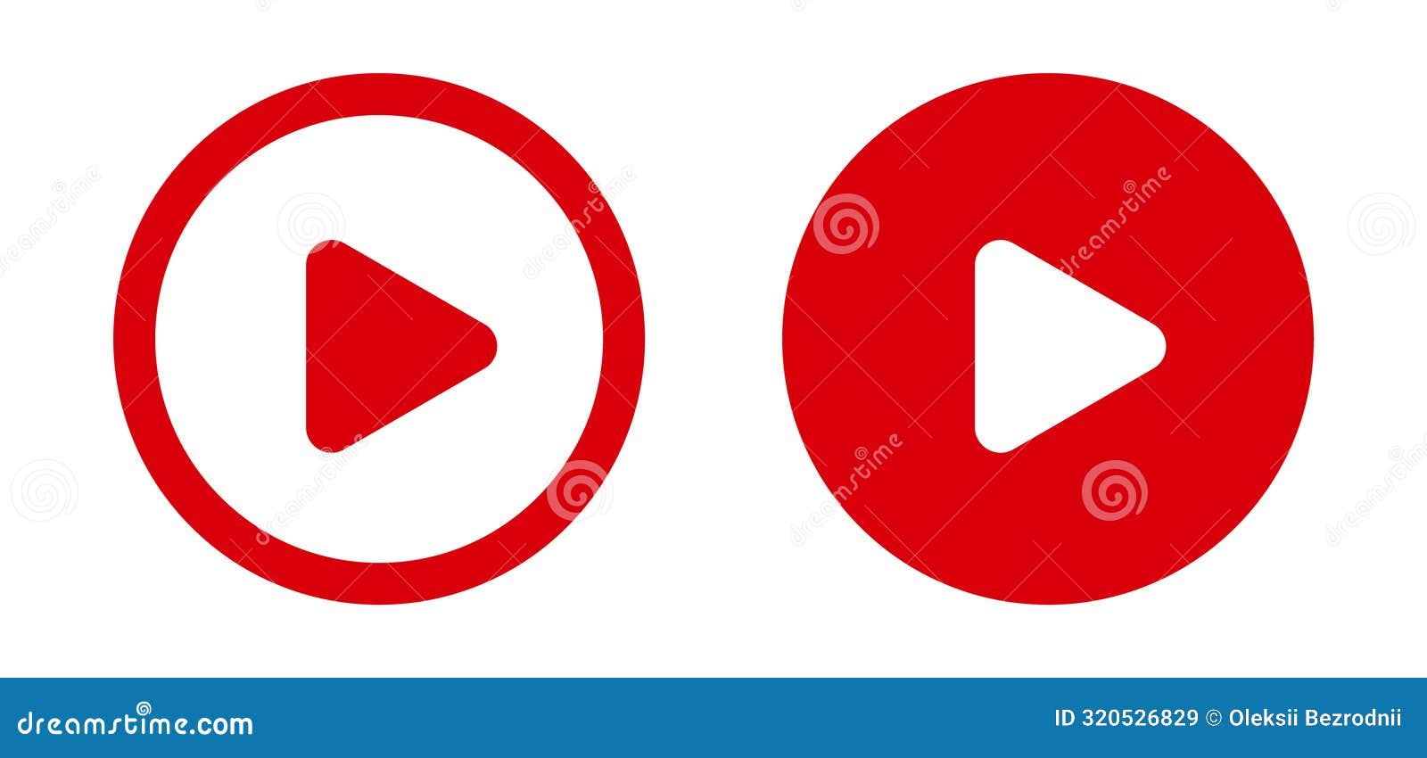 Play Button Logo Icon. Bright Red Play Button. Stock Vector ...