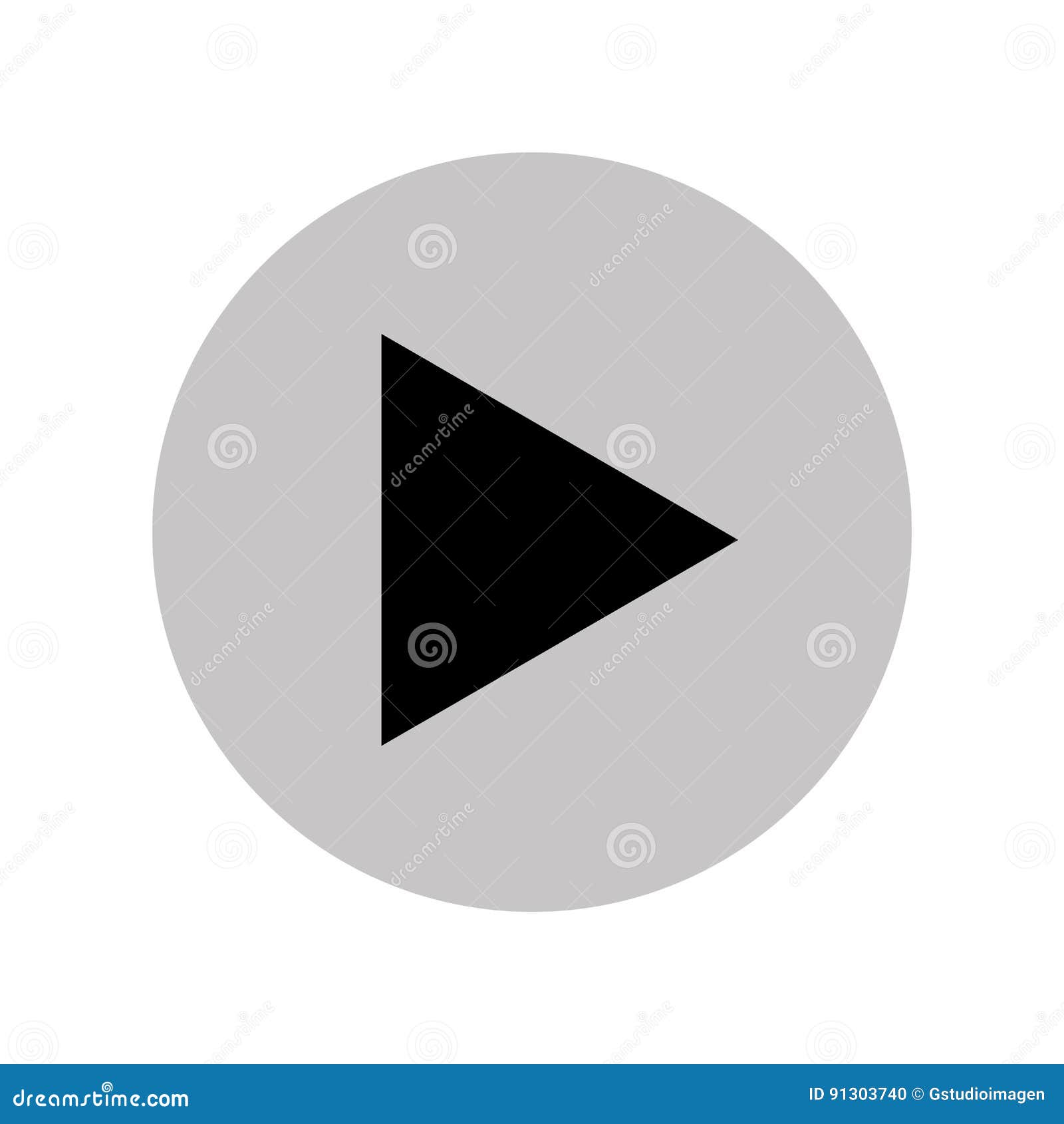 Play button media menu stock vector. Illustration of digital - 91303740