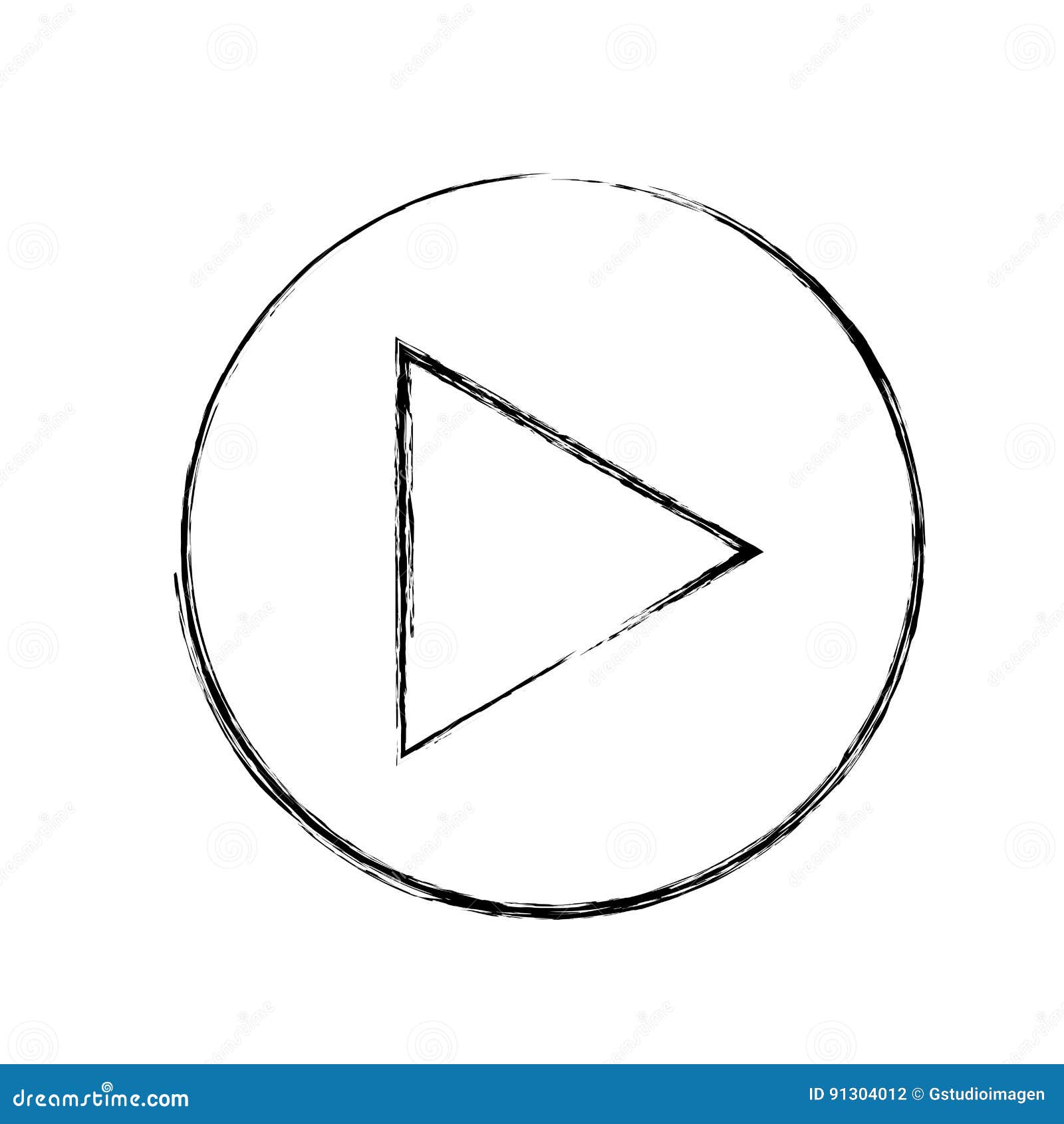 Play button media menu stock vector. Illustration of graphic - 91304012