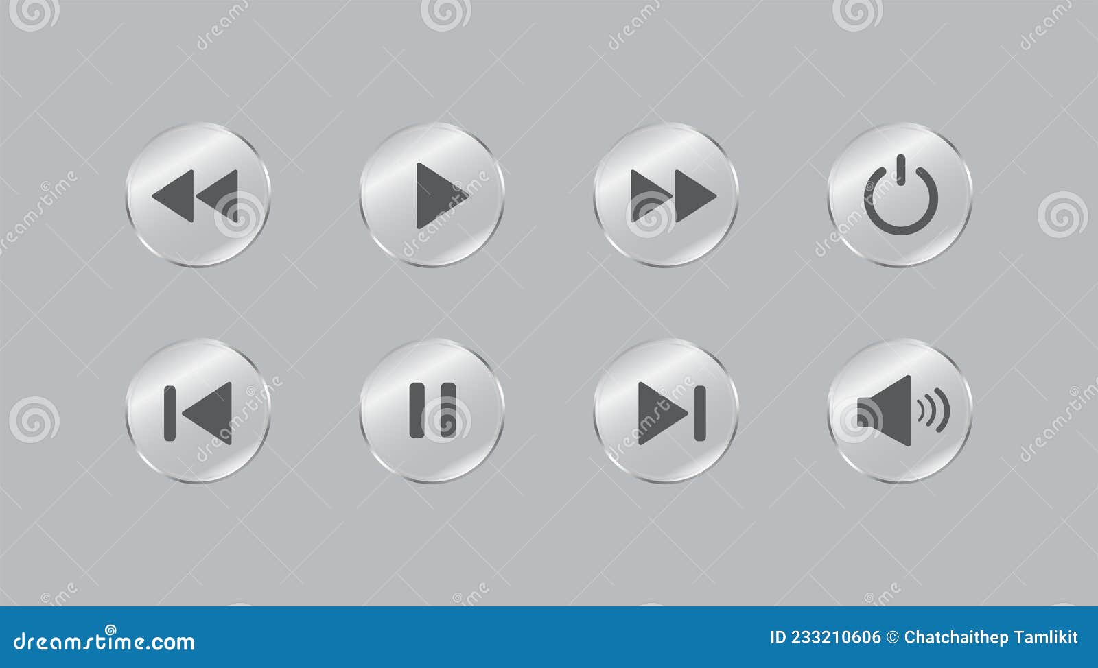 Play Button. Media Player Control Icon Set. Vector Illustration Stock ...