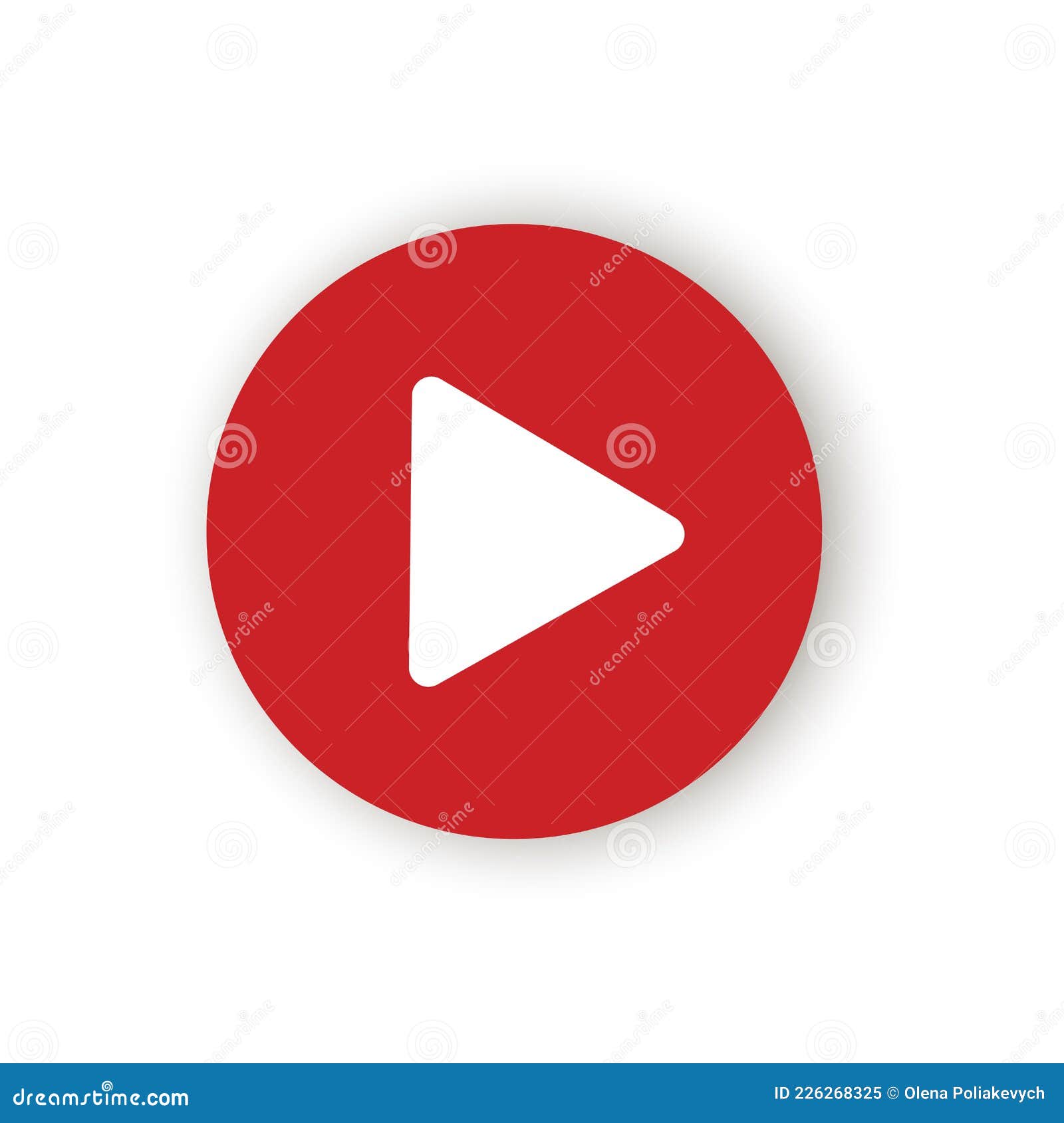 Play Button in Modern Style. Cursor Sign. Ui Icon. Vector Illustration ...