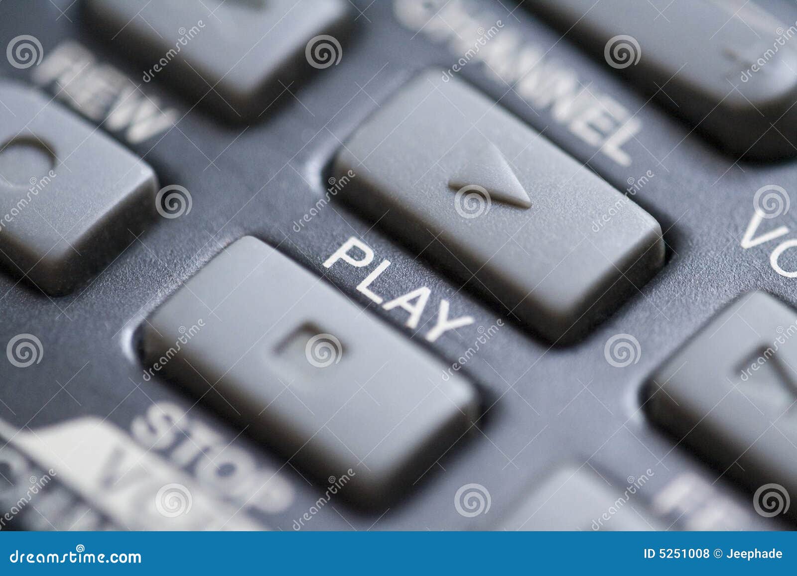 Play button on remote stock photo. Image of play, close - 5251008
