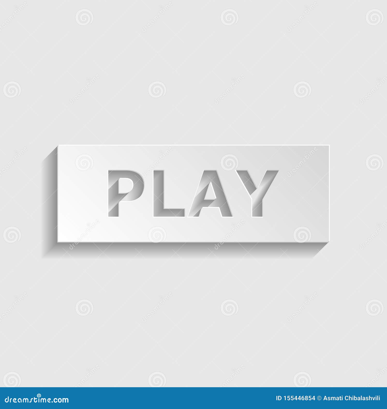 Play Button Sign. Paper Style Icon. Illustration Stock Illustration ...