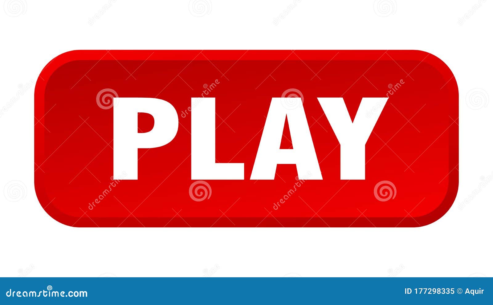 Play Button. Play Square 3d Push Button Stock Vector - Illustration of ...