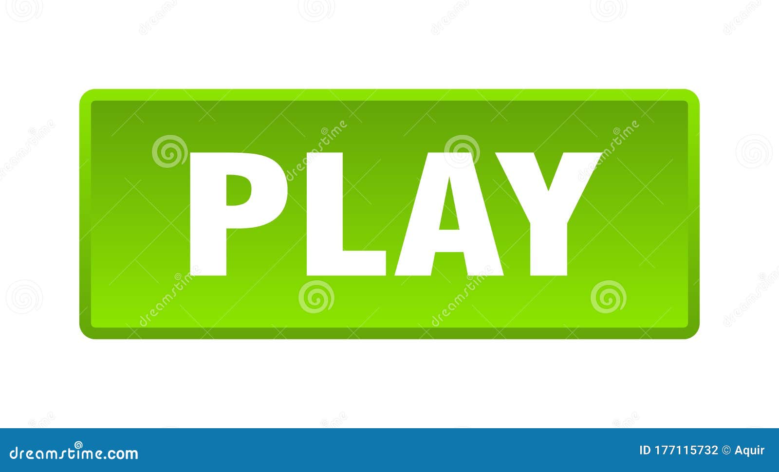 Play Button. Play Square Isolated Push Button Stock Vector ...