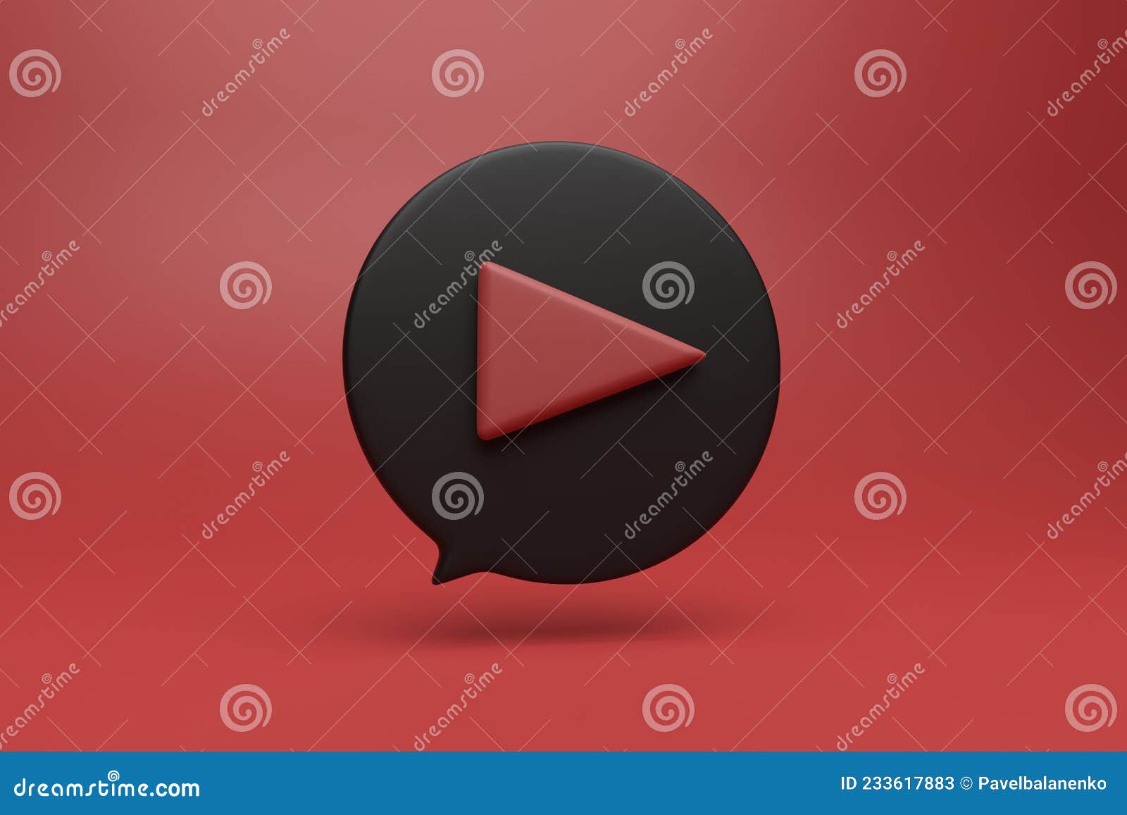 Play Button Symbol in Round Dialog Box Stock Illustration ...