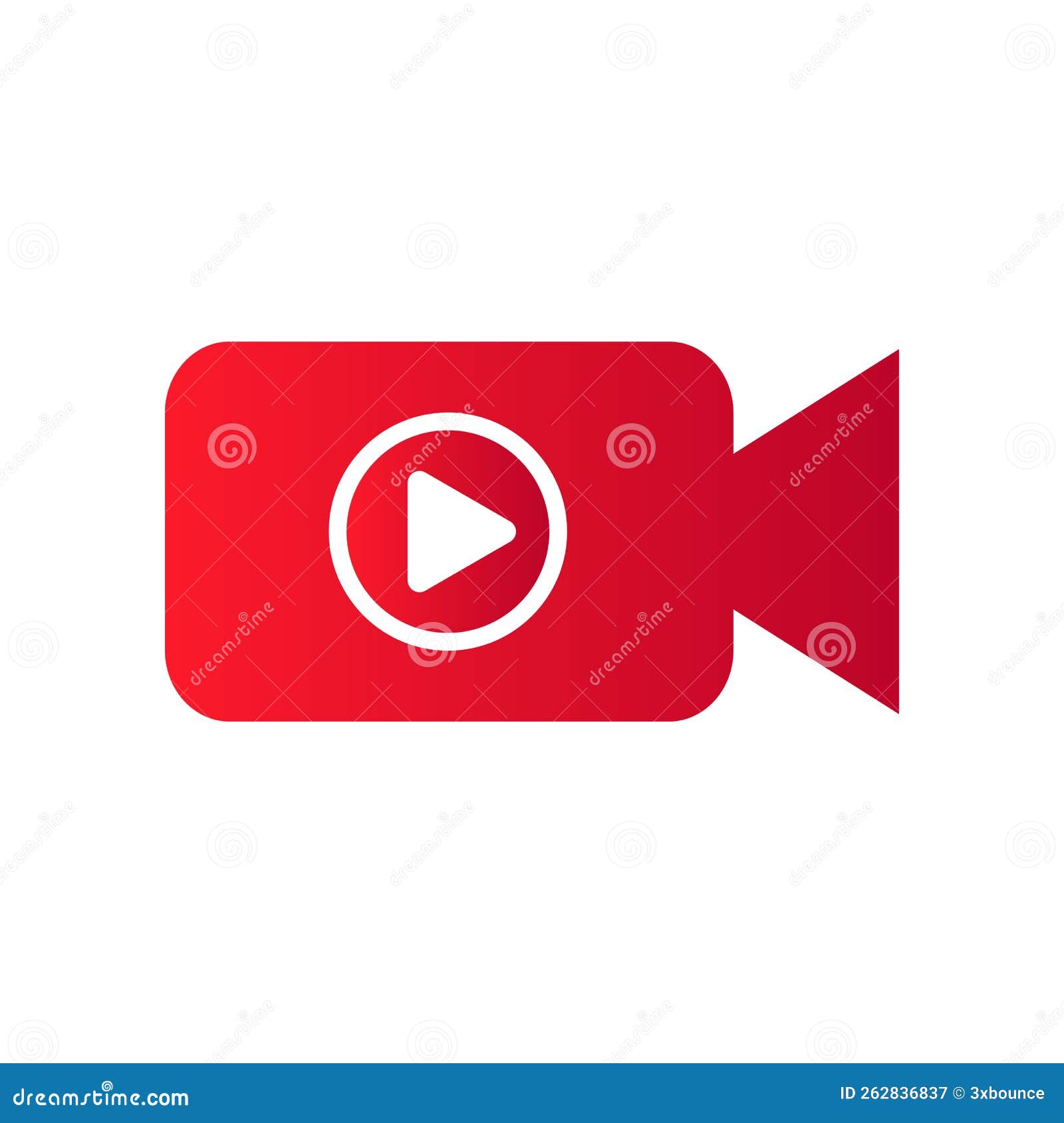 Play Button Template. Button Red Color Web Element Stock Vector ...
