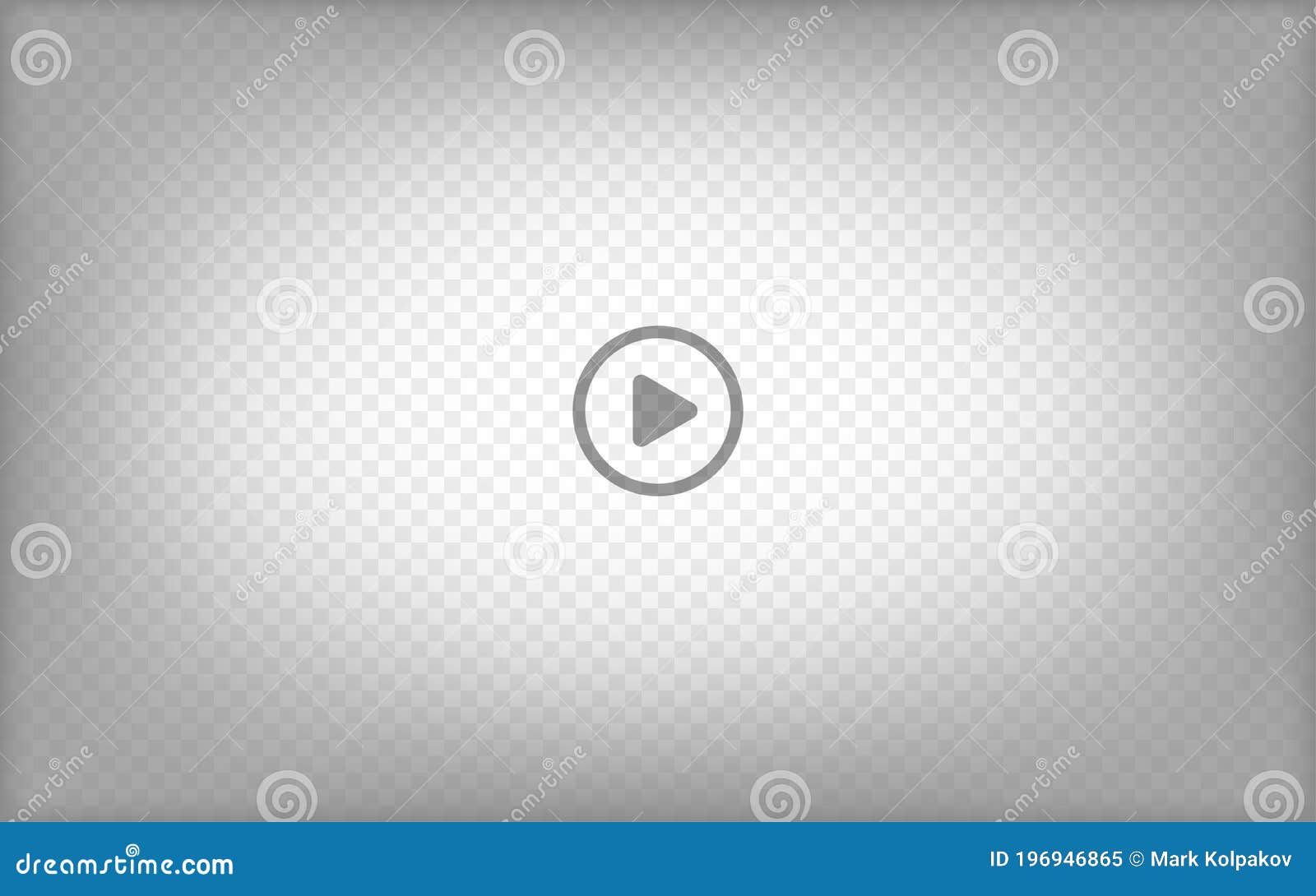 Play Button on Transparent Backdrop. Web Video Player Stock Vector ...