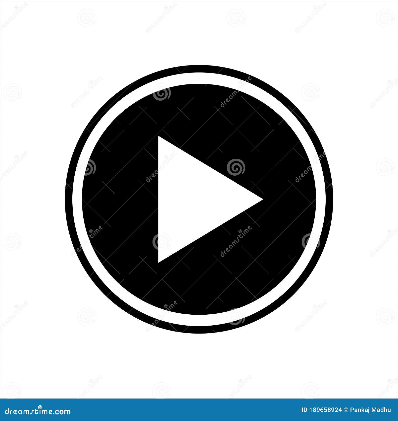 Play Button Trendy Flat Style Vector Icon. Symbol for Your Web Site ...