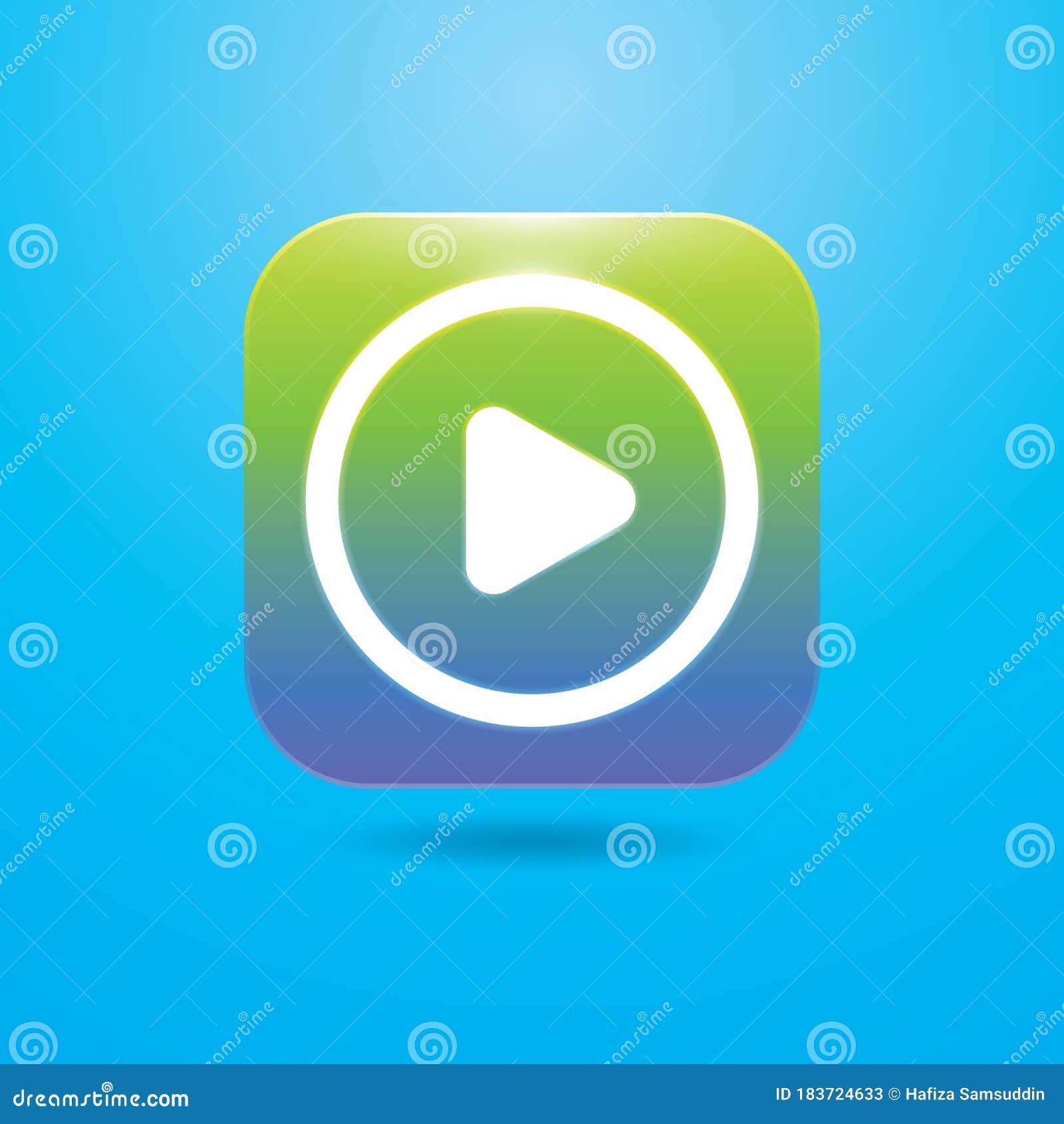 Play Button. Vector Illustration Decorative Background Design Stock ...