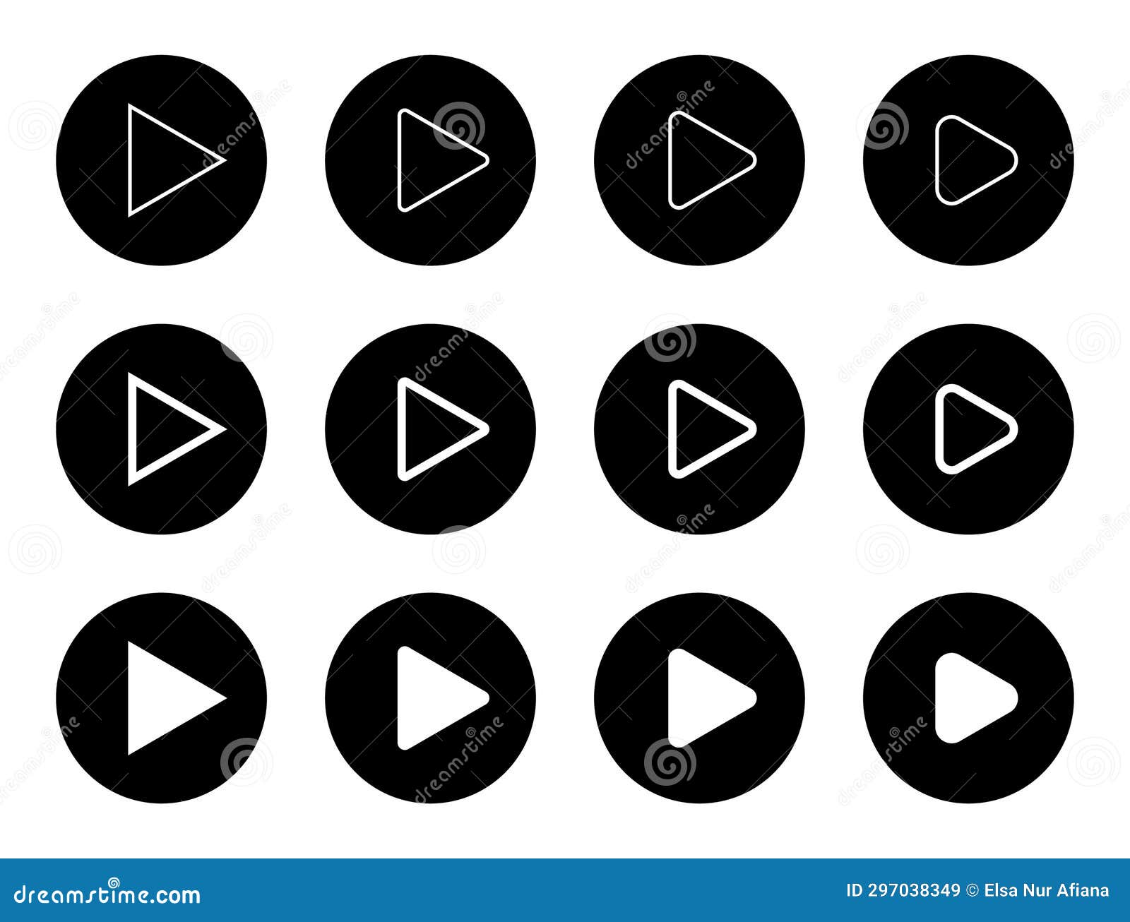 Play Button Vector in Flat Style. Streaming Video App Stock Vector ...