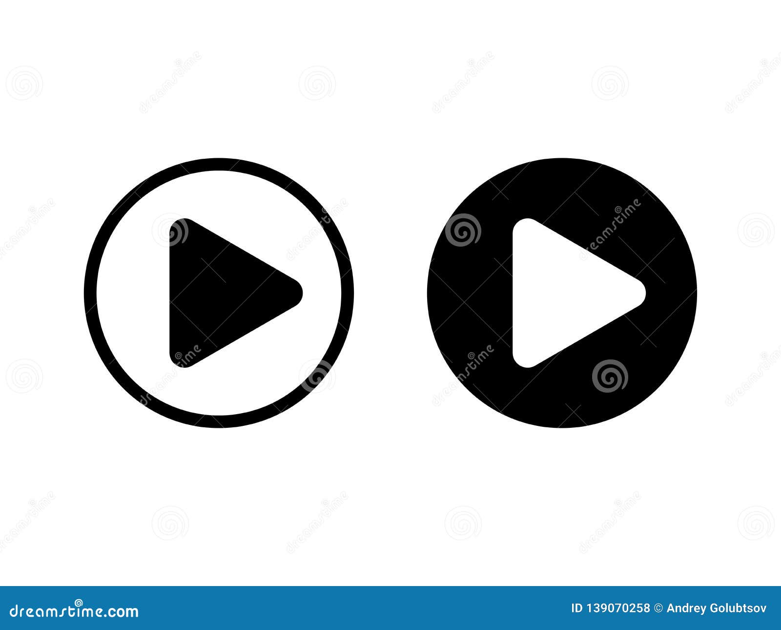 Play Button, Video, Music Audio Player Player Vector Icons Stock Vector ...