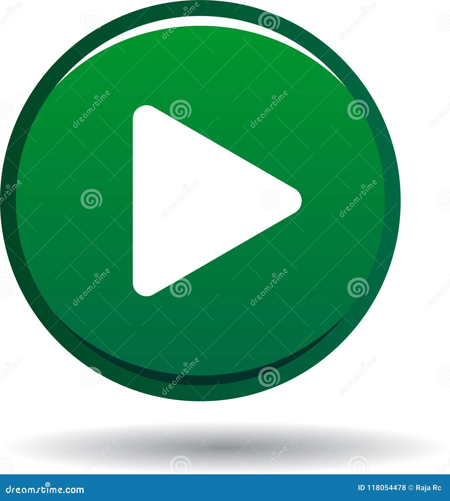 Play Button Web Audio Icon Green Stock Vector - Illustration of design ...