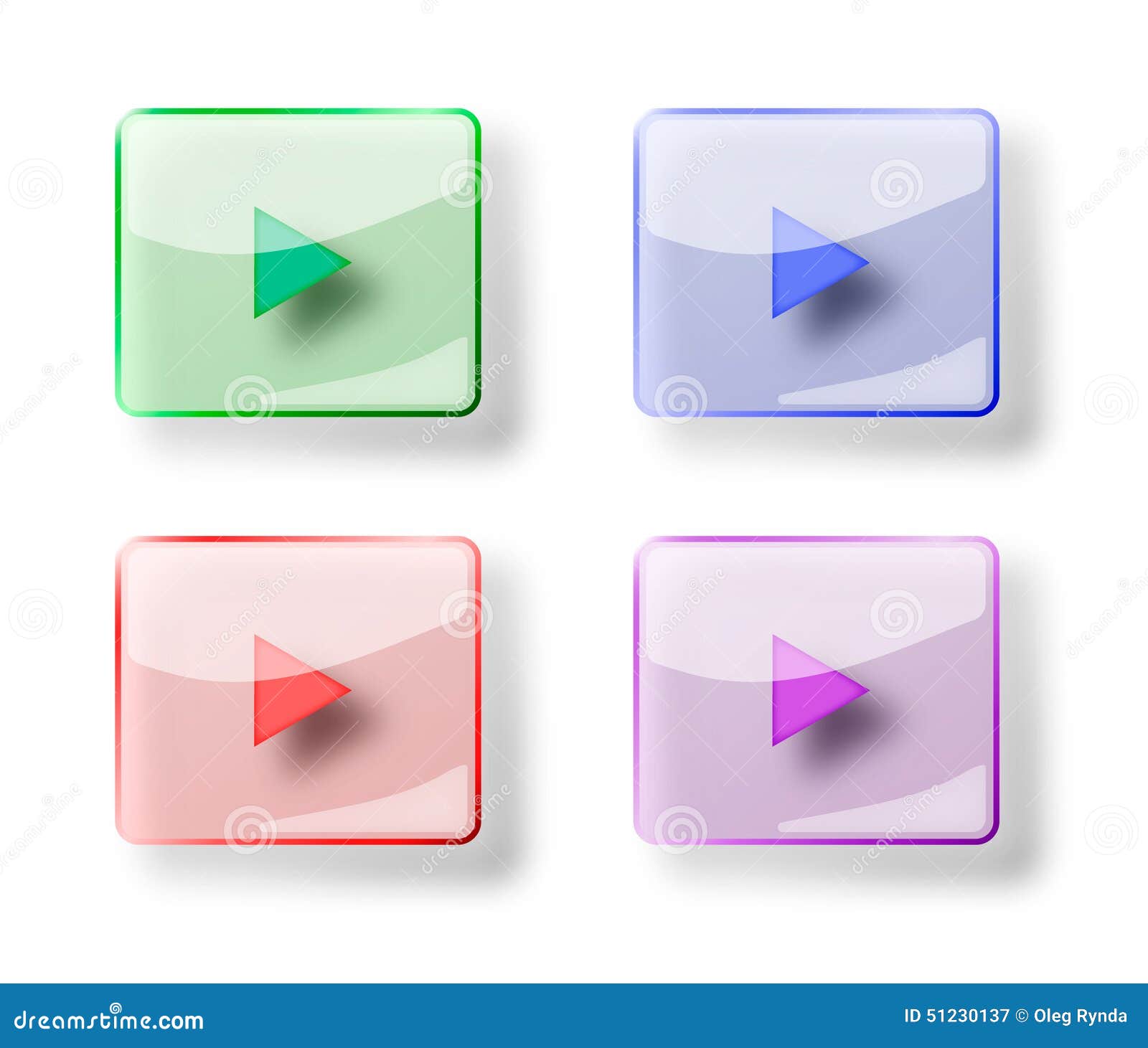 The Play Button on White Background Stock Vector - Illustration of ...