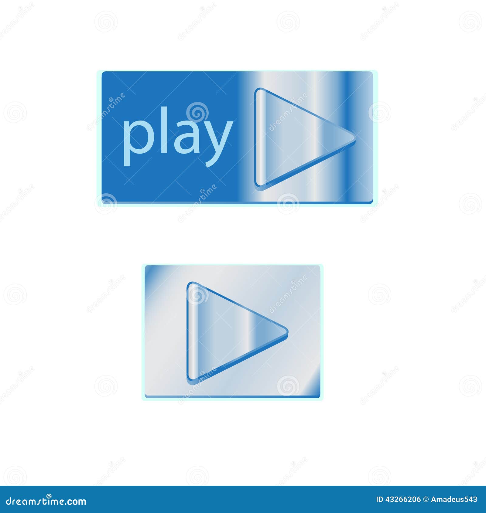 Play button stock vector. Illustration of interface, badge - 43266206