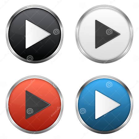 Play Buttons stock vector. Illustration of graphic, multimedia - 36504523