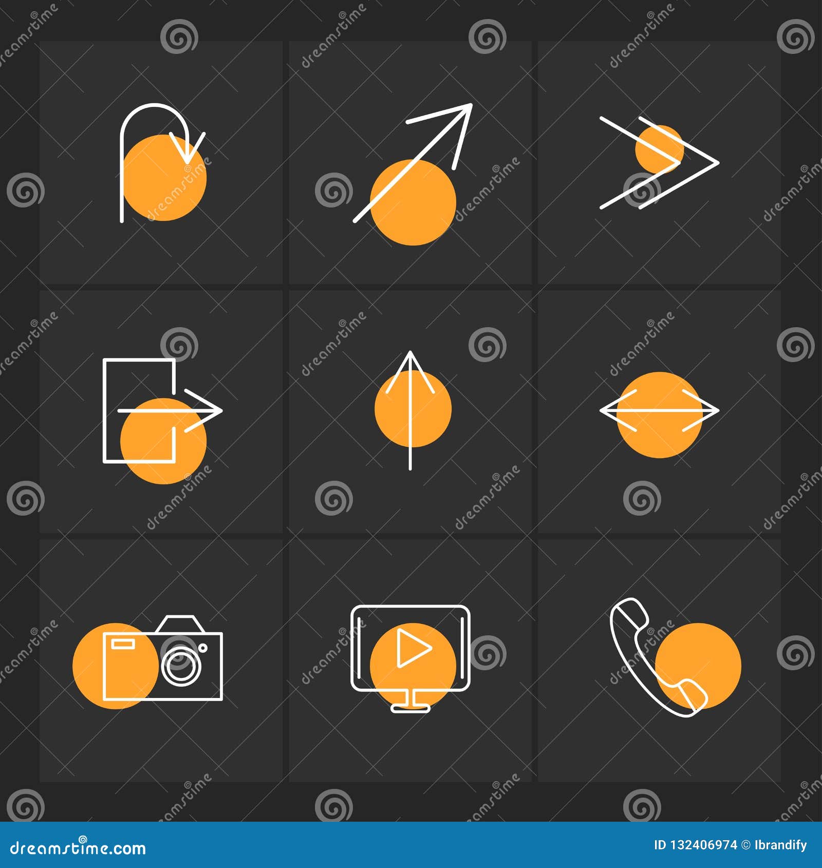 Play , Camera , Call , Arrows , Directions , Avatar , Download Stock ...