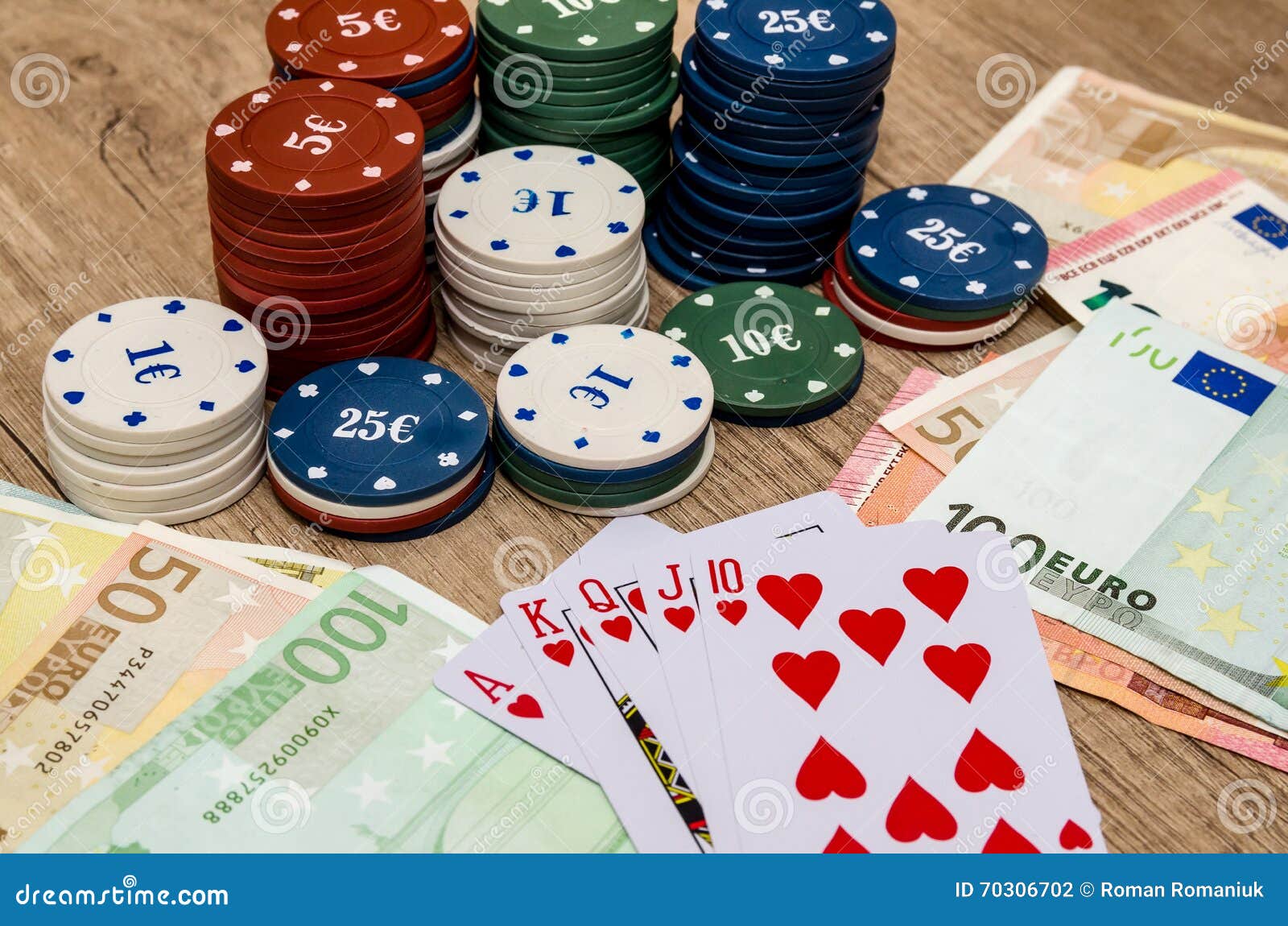 Play card with euro, chips stock photo. Image of hold - 70306702