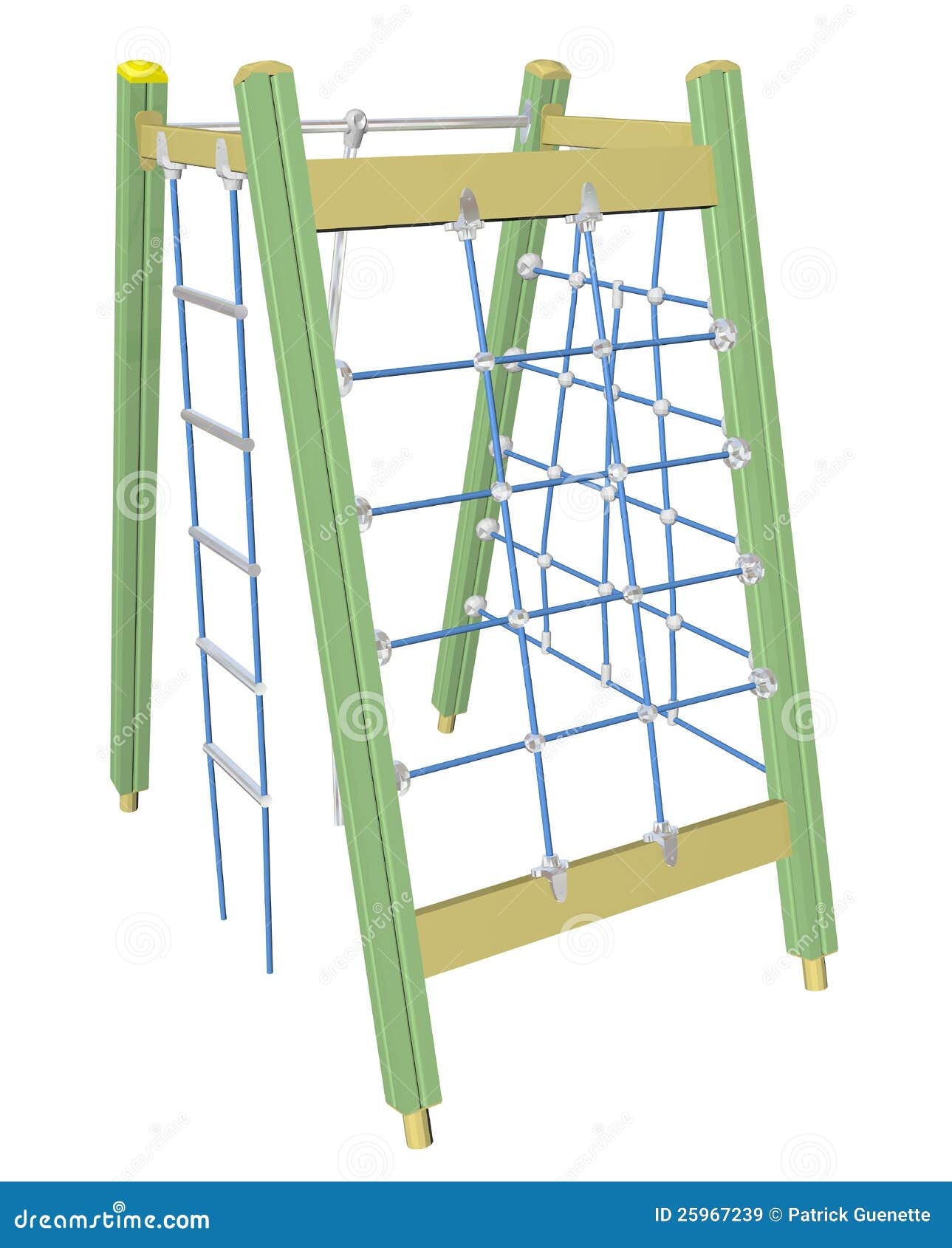 Play and Climbing Net, 3D Illustration Stock Illustration ...
