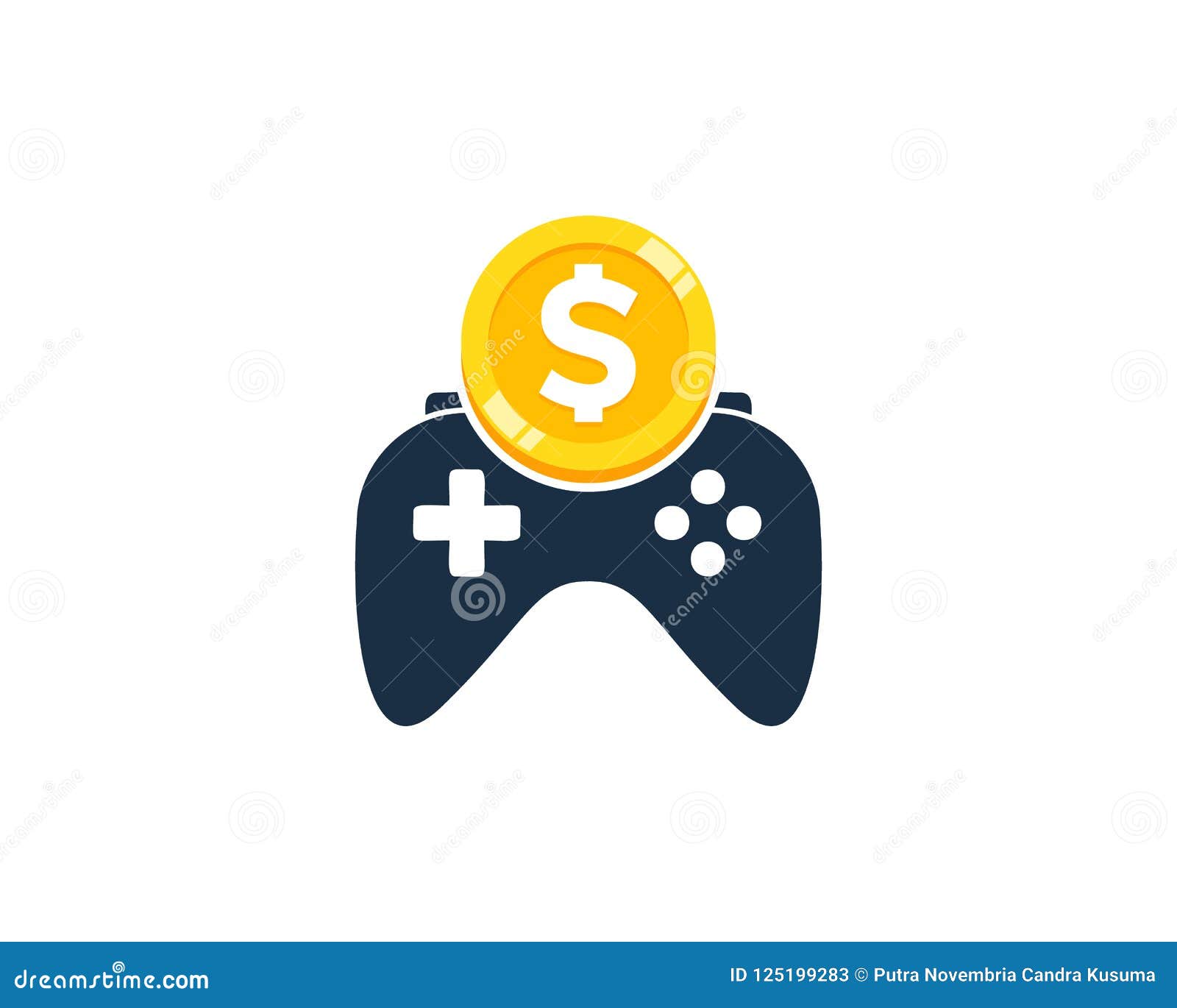 Play Coin Logo Icon Design stock vector. Illustration of graphic ...