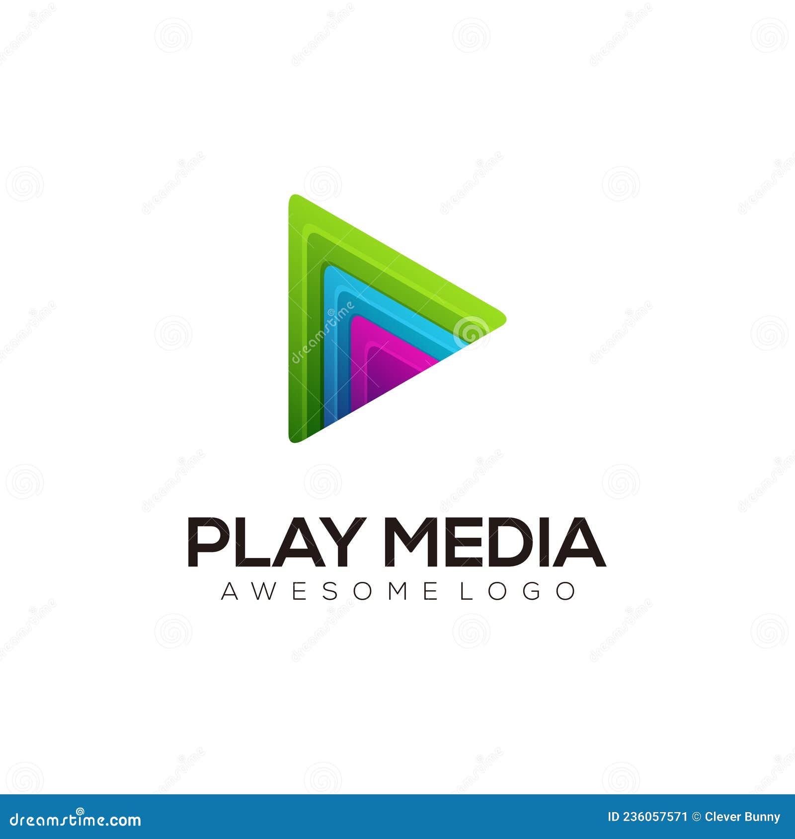 Play Colorful Logo Illustration Stock Vector - Illustration of media ...
