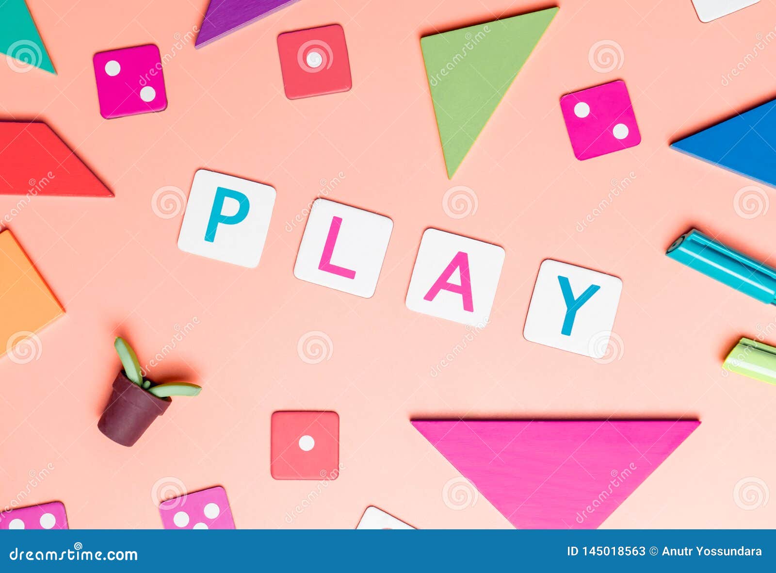 Play Concept Toy and Objects for Child Education Concept Stock Image ...