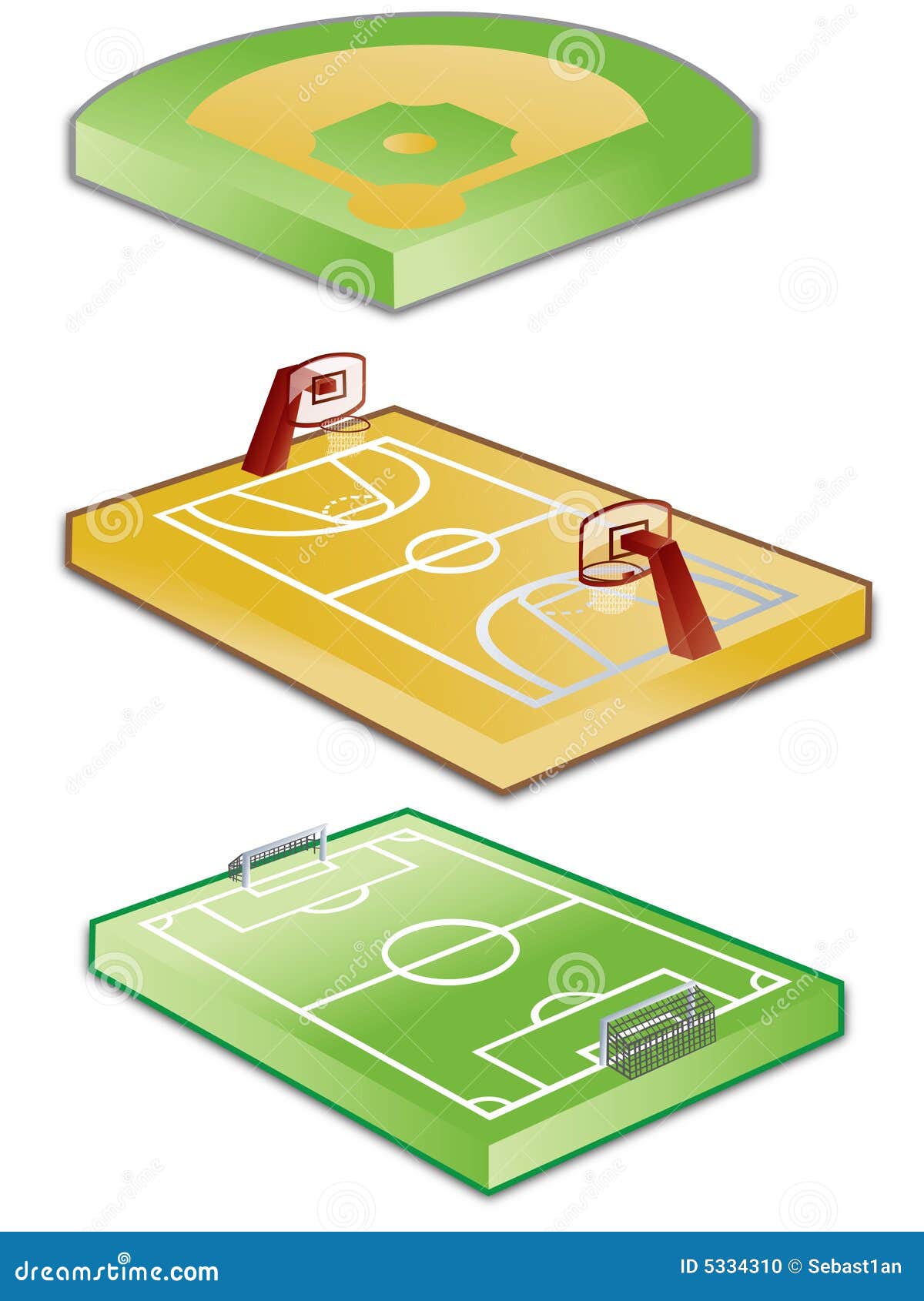 Play courts stock vector. Illustration of grass, game - 5334310