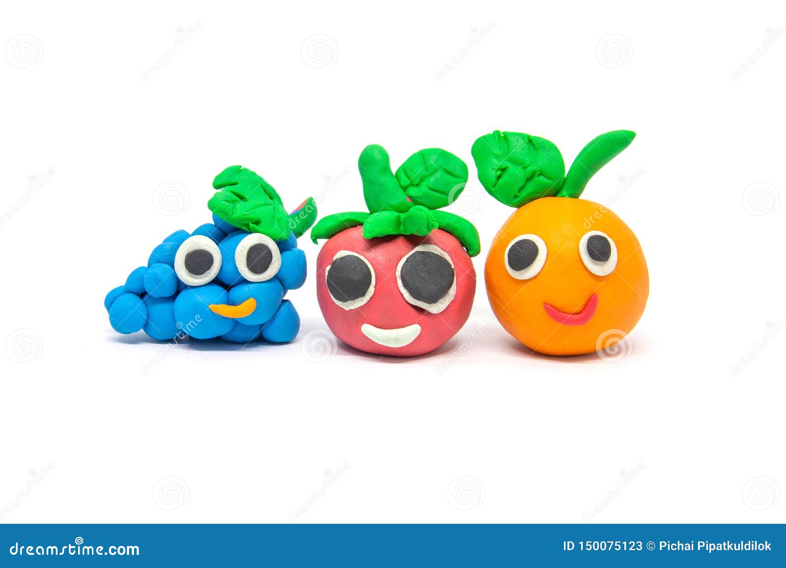 Play Dough Fruit Imitation on White Background Stock Image - Image of ...
