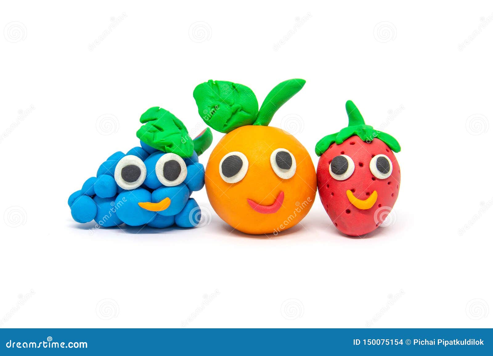 Play Dough Fruit Imitation on White Background Stock Photo - Image of ...