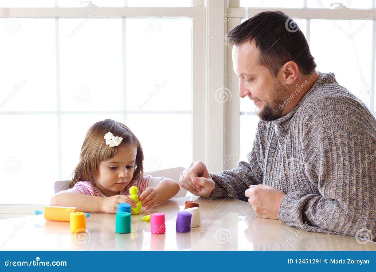 Play dough game stock image. Image of girl, family, focus - 12451291