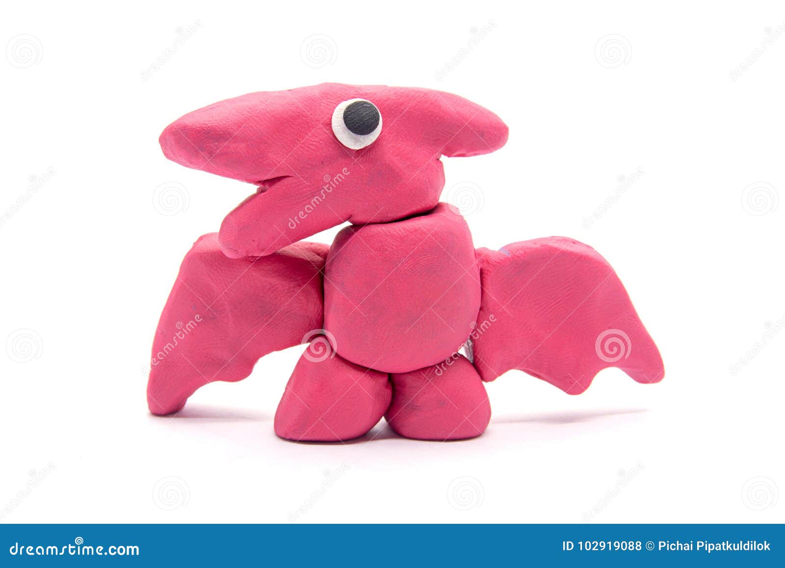 Play Dough Pteranodon on White Background Stock Photo - Image of lizard ...