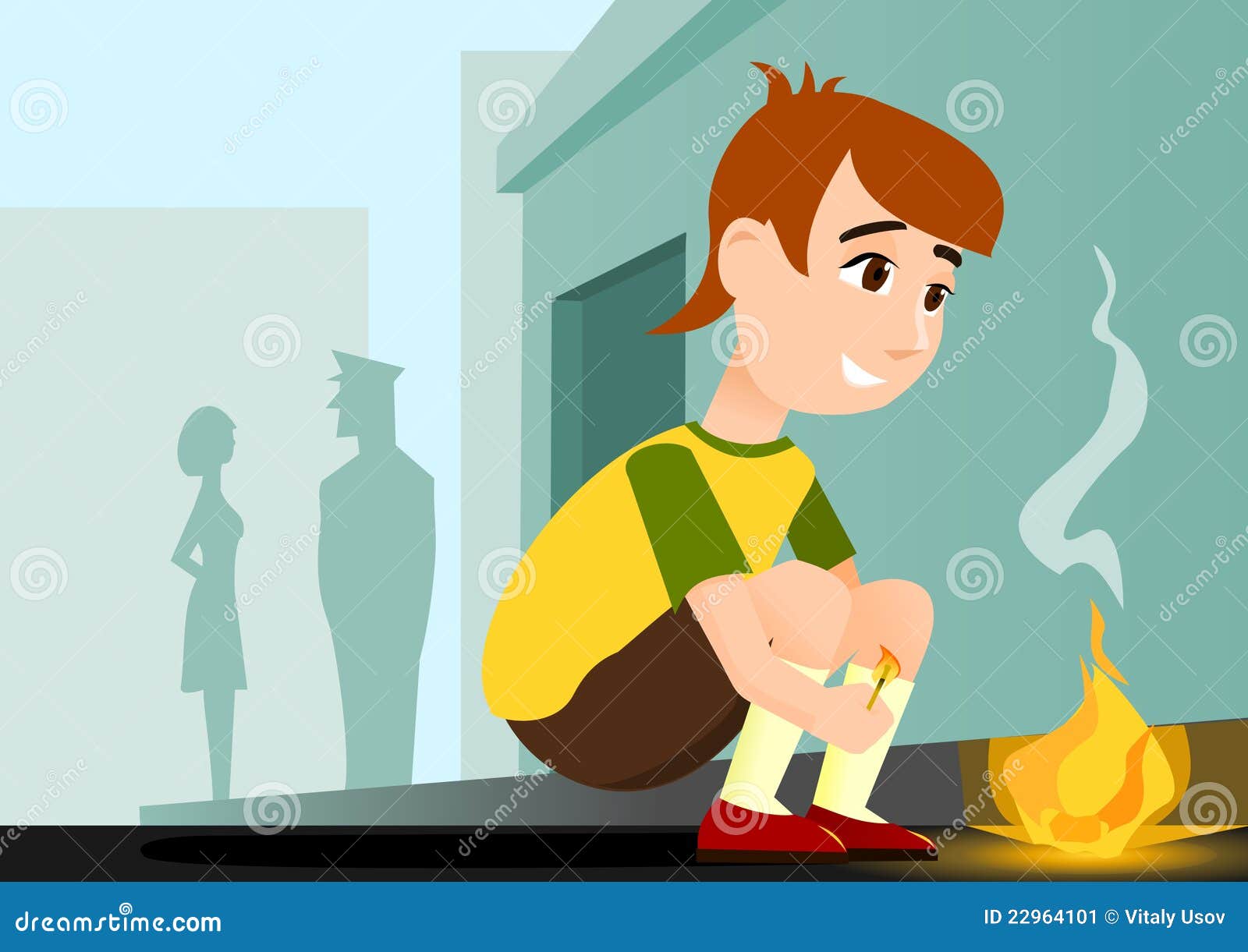 Play with fire stock vector. Illustration of play, intersection - 22964101