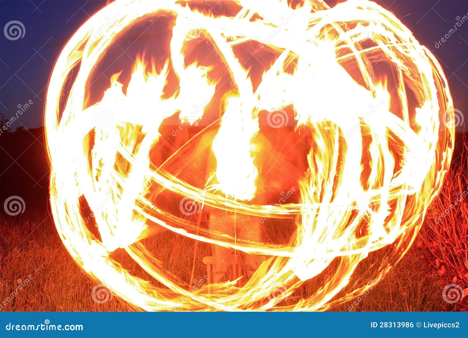 Play with fire stock photo. Image of landscape, human - 28313986