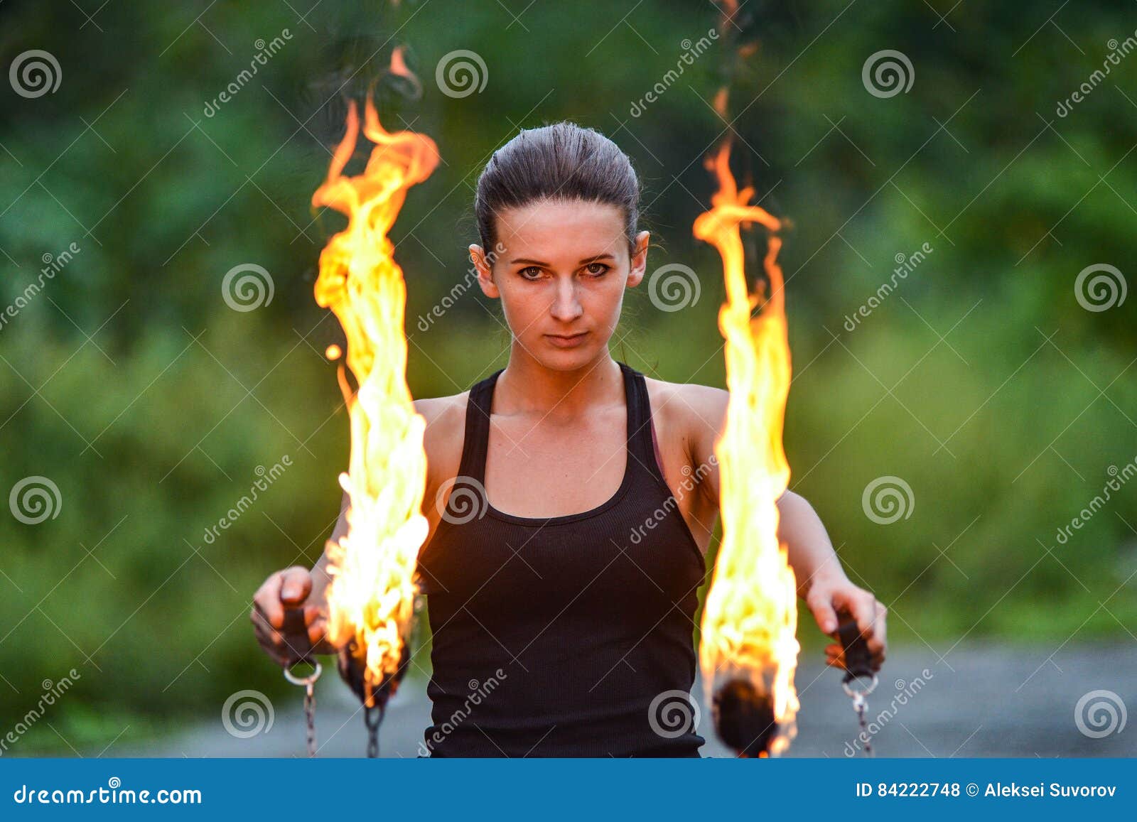 Play with fire show stock photo. Image of beauty, fakir - 84222748