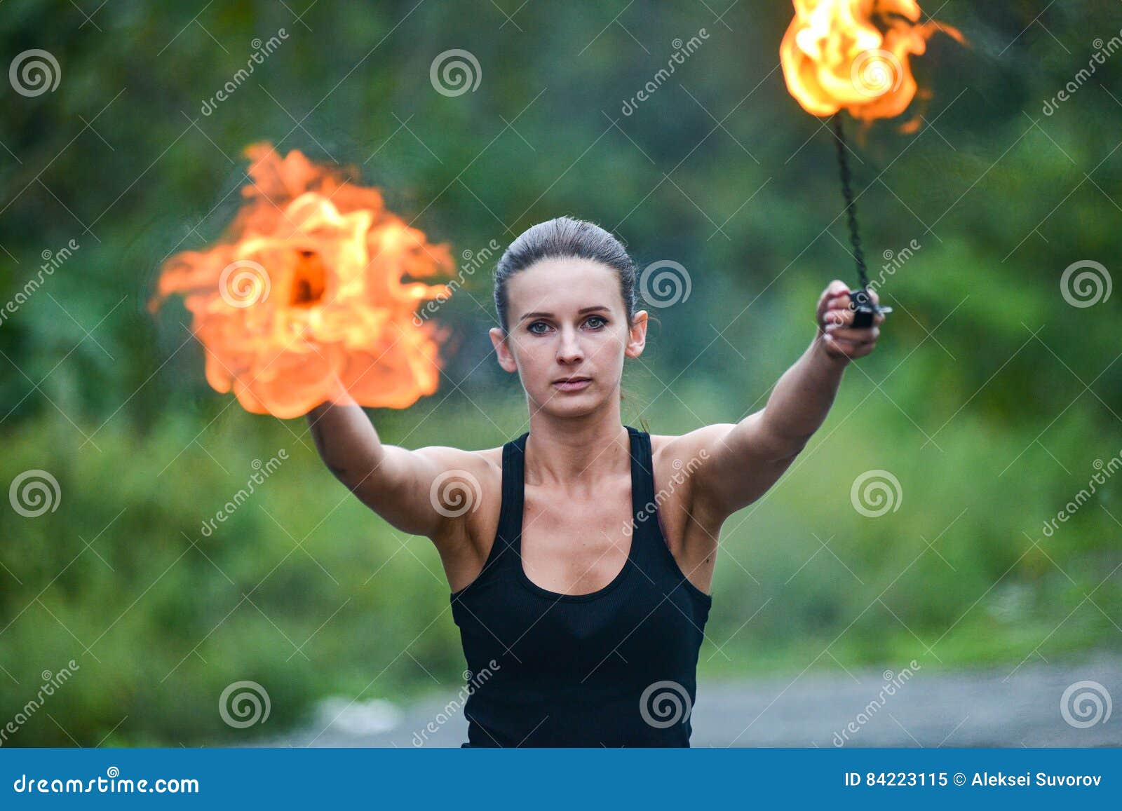 Play with fire show stock image. Image of effect, festival - 84223115