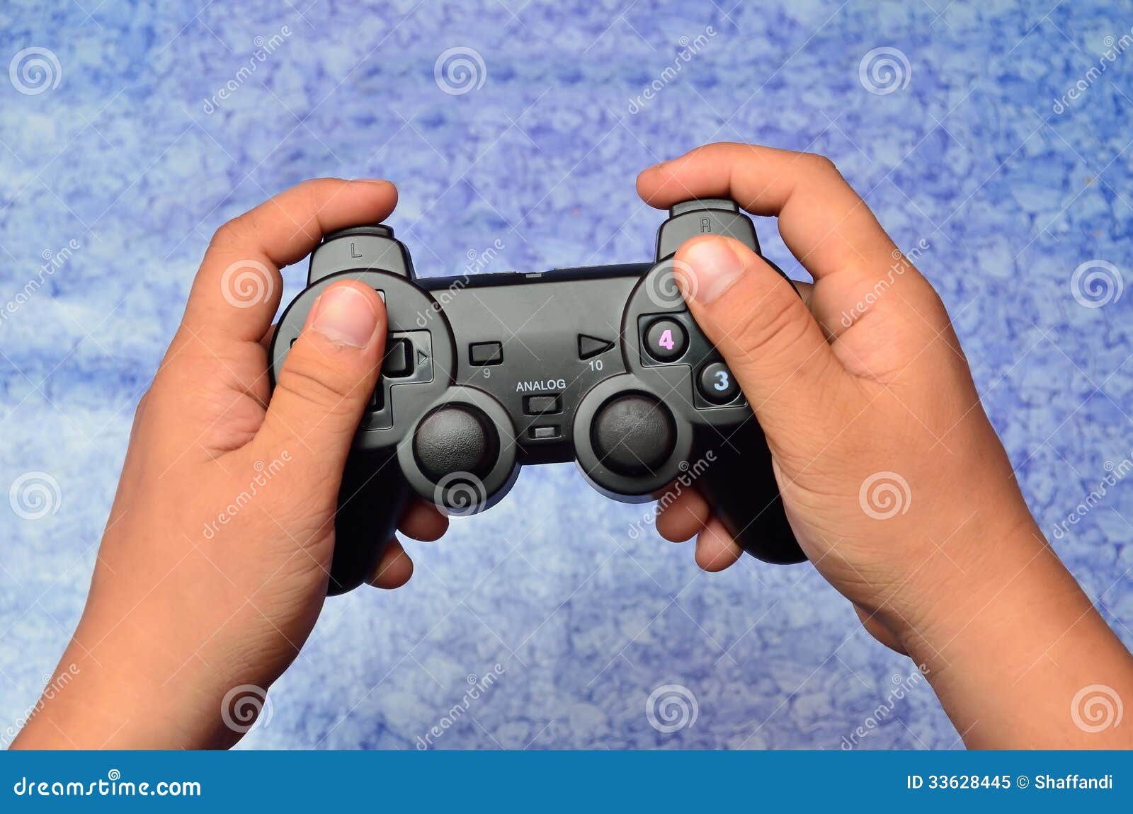 Play game with a joystick stock image. Image of finger - 33628445